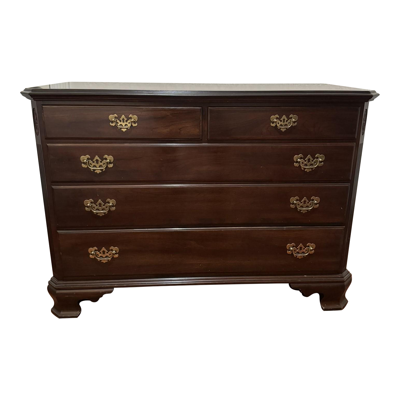 1990s Ethan Allen Five Drawer Dresser | Chairish
