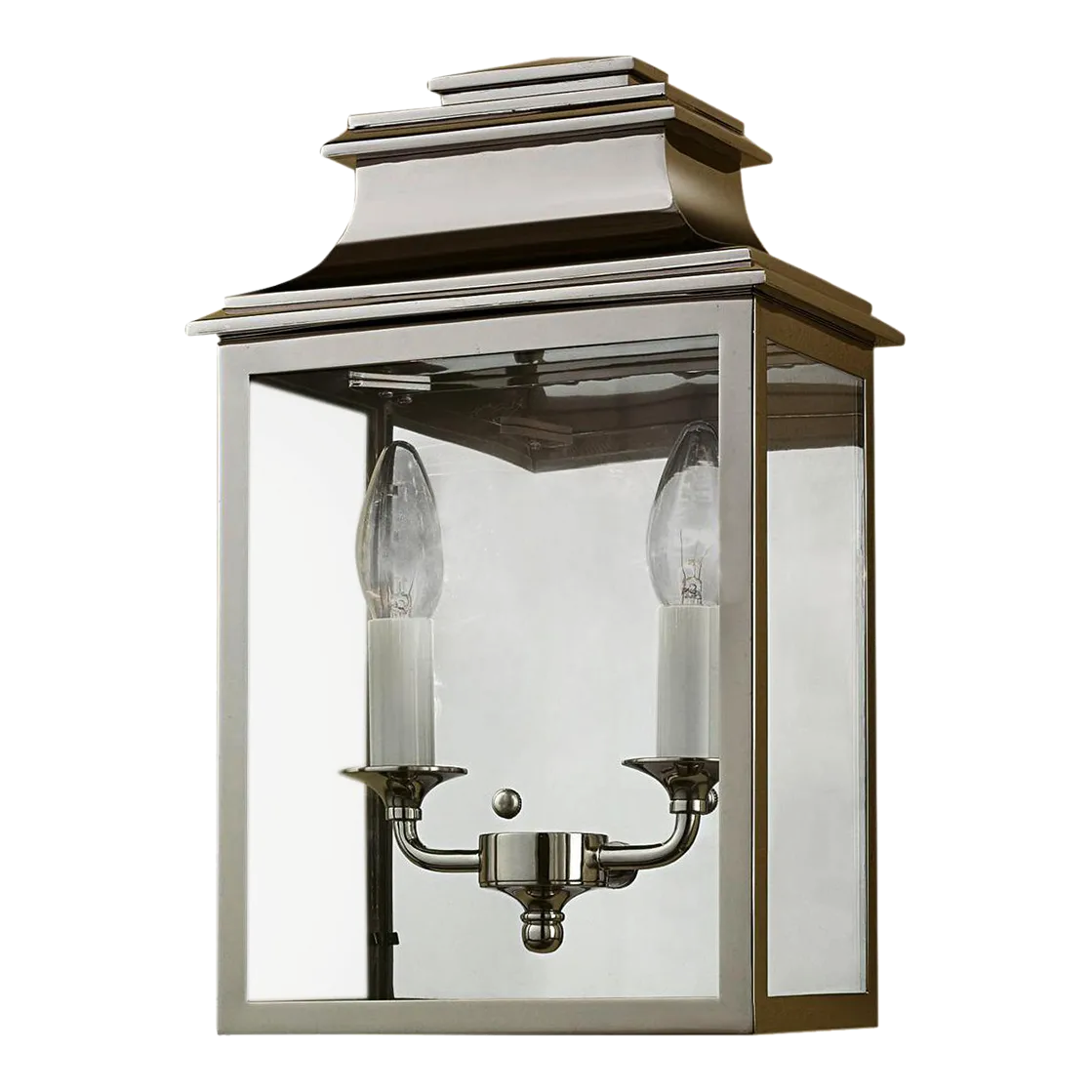 Polished Nickel Wall Light | Chairish