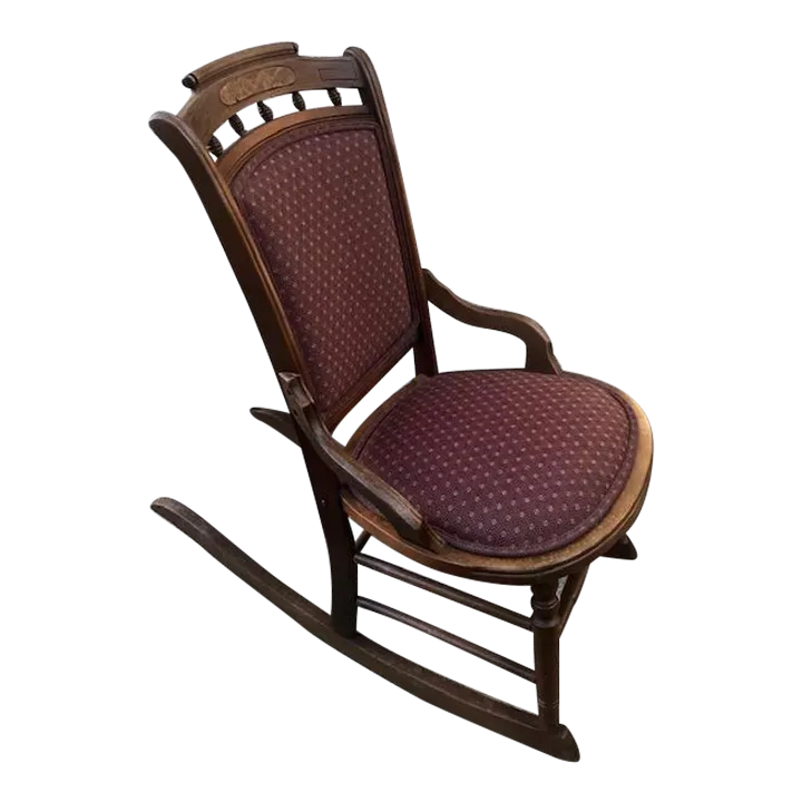 1900s Antique Victorian Rocking Chair | Chairish