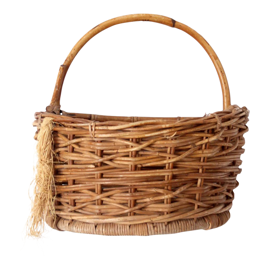 Vintage Wicker Wall Basket | Chairish