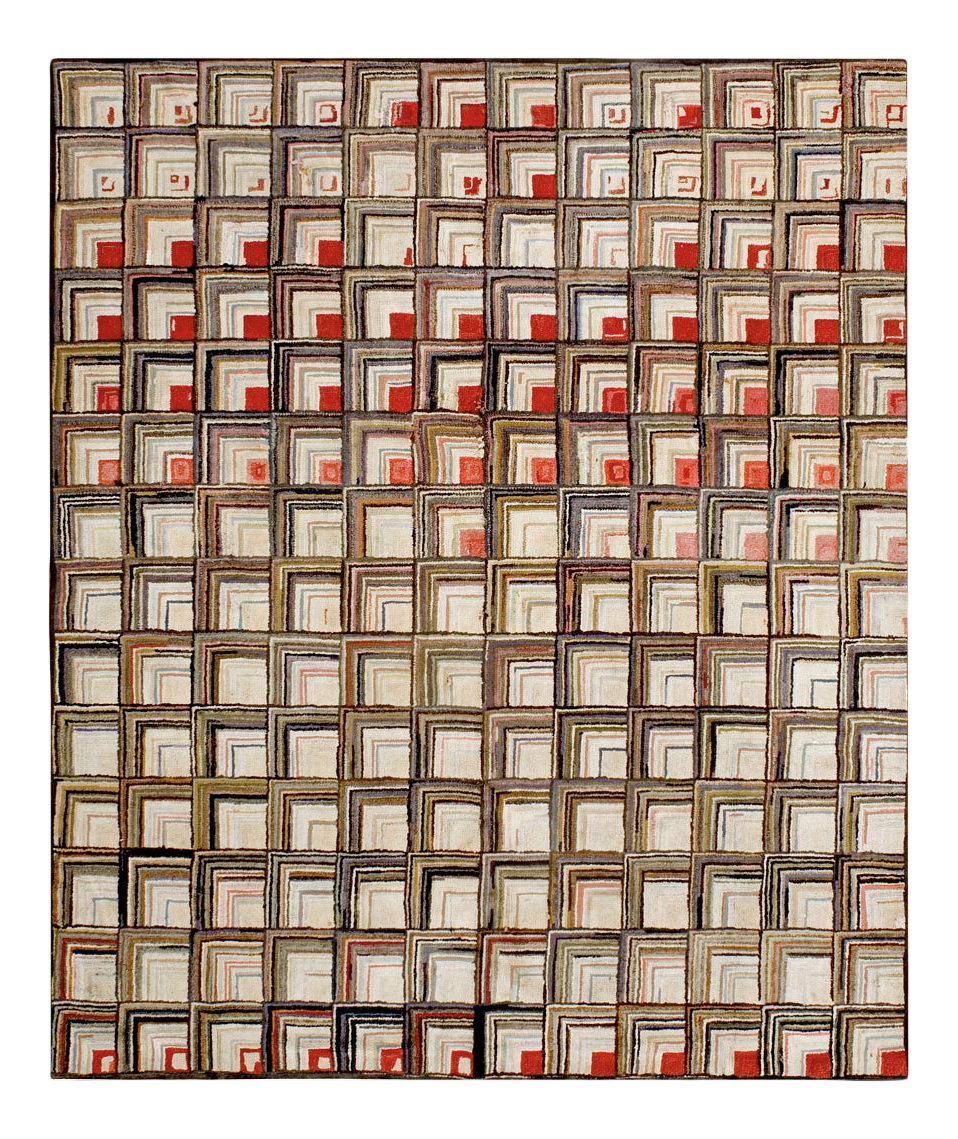 Late 19th Century American Hooked Rug ( 5'9" X 7' - 175 X 213 ) | Chairish