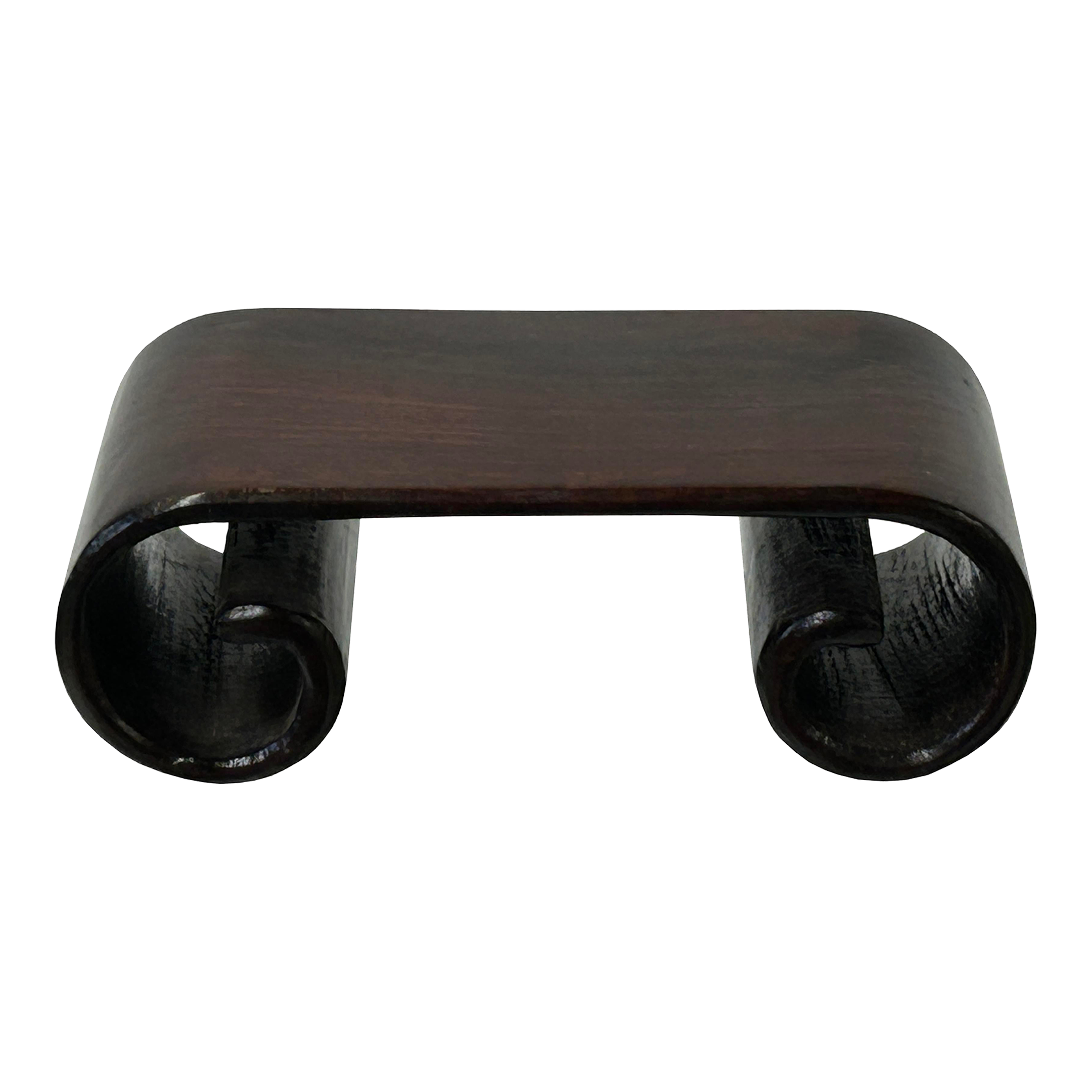 2.5" Brown Wood Scroll Legs Rectangular Display Stand Riser Easel ...