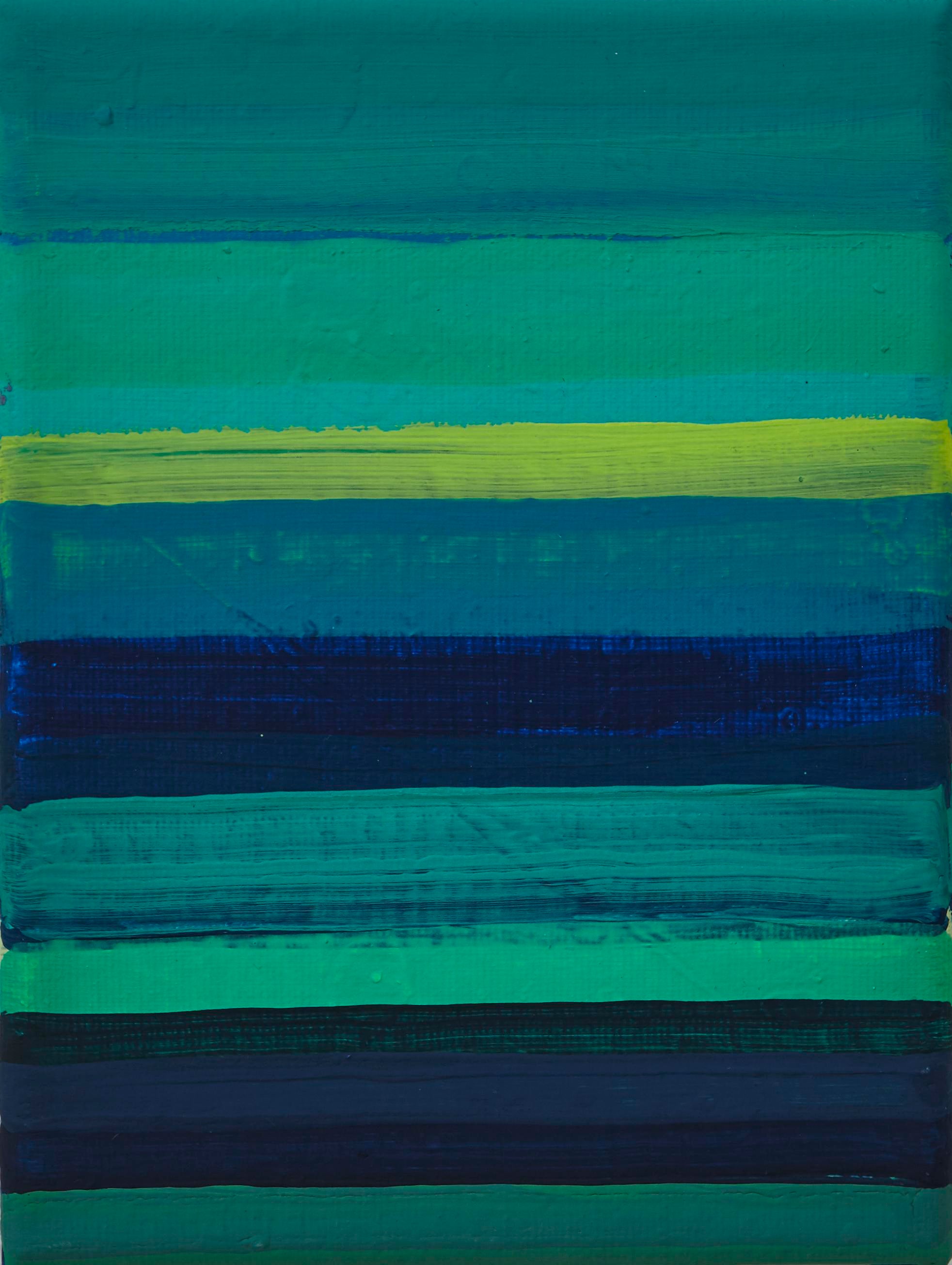 "Horizontal Lines 9" Small Abstract Acrylic Painting by Simon Findlay ...