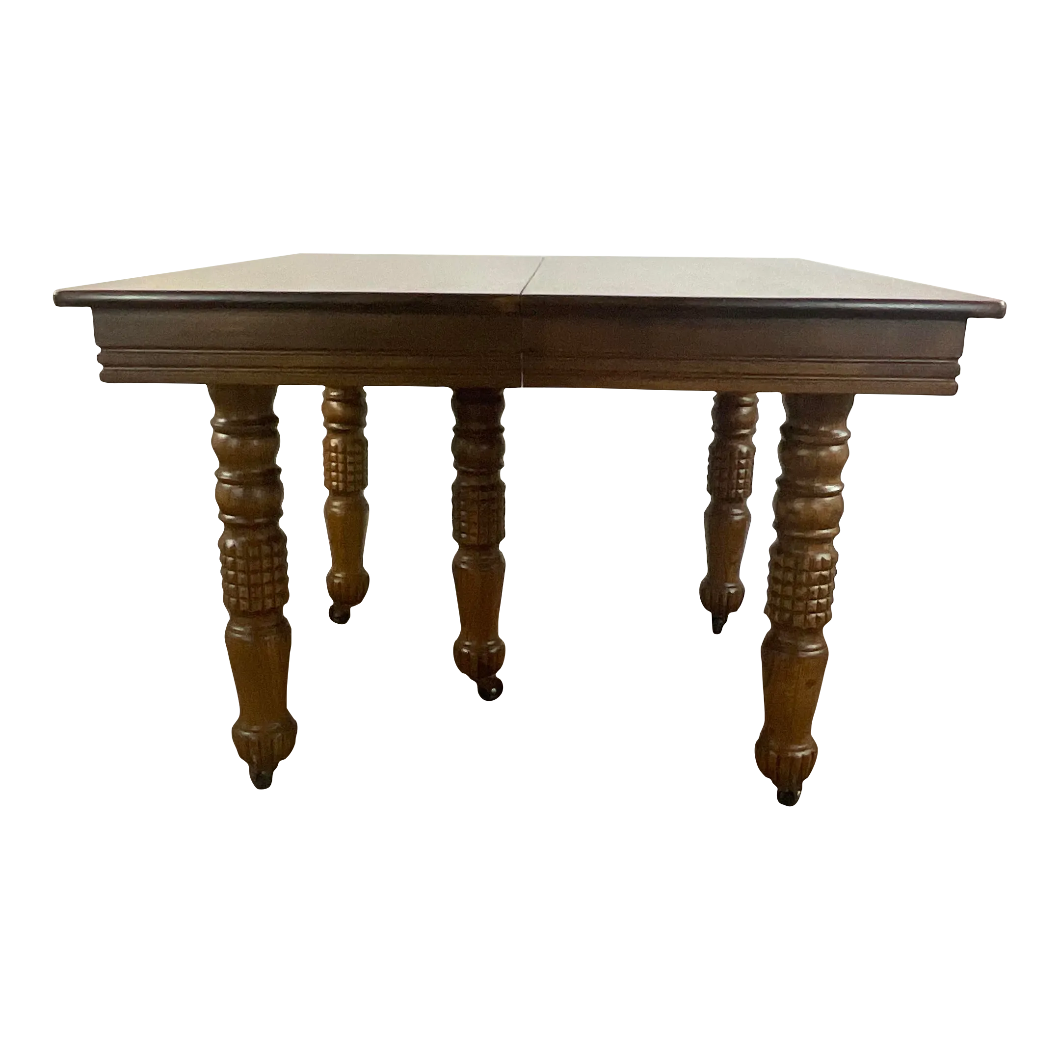 19th Century English Antique Oak Farmhouse Five-Legged Dining Table ...