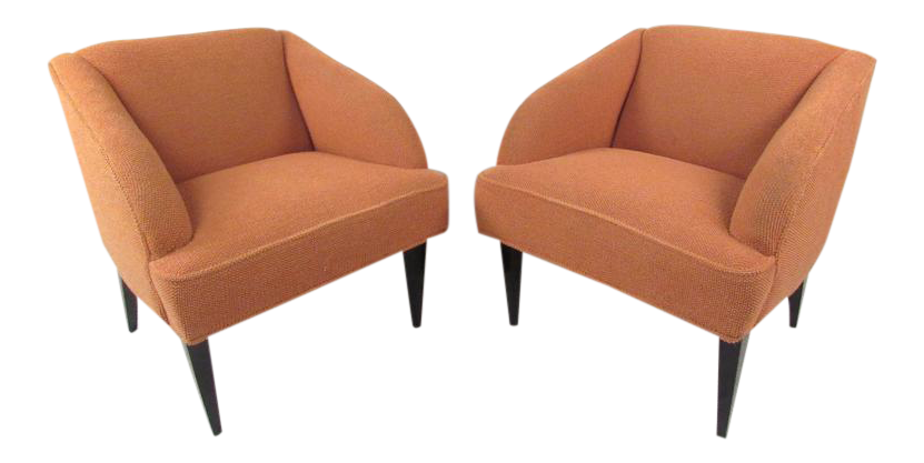 Vintage Modern Club Chairs - a Pair | Chairish