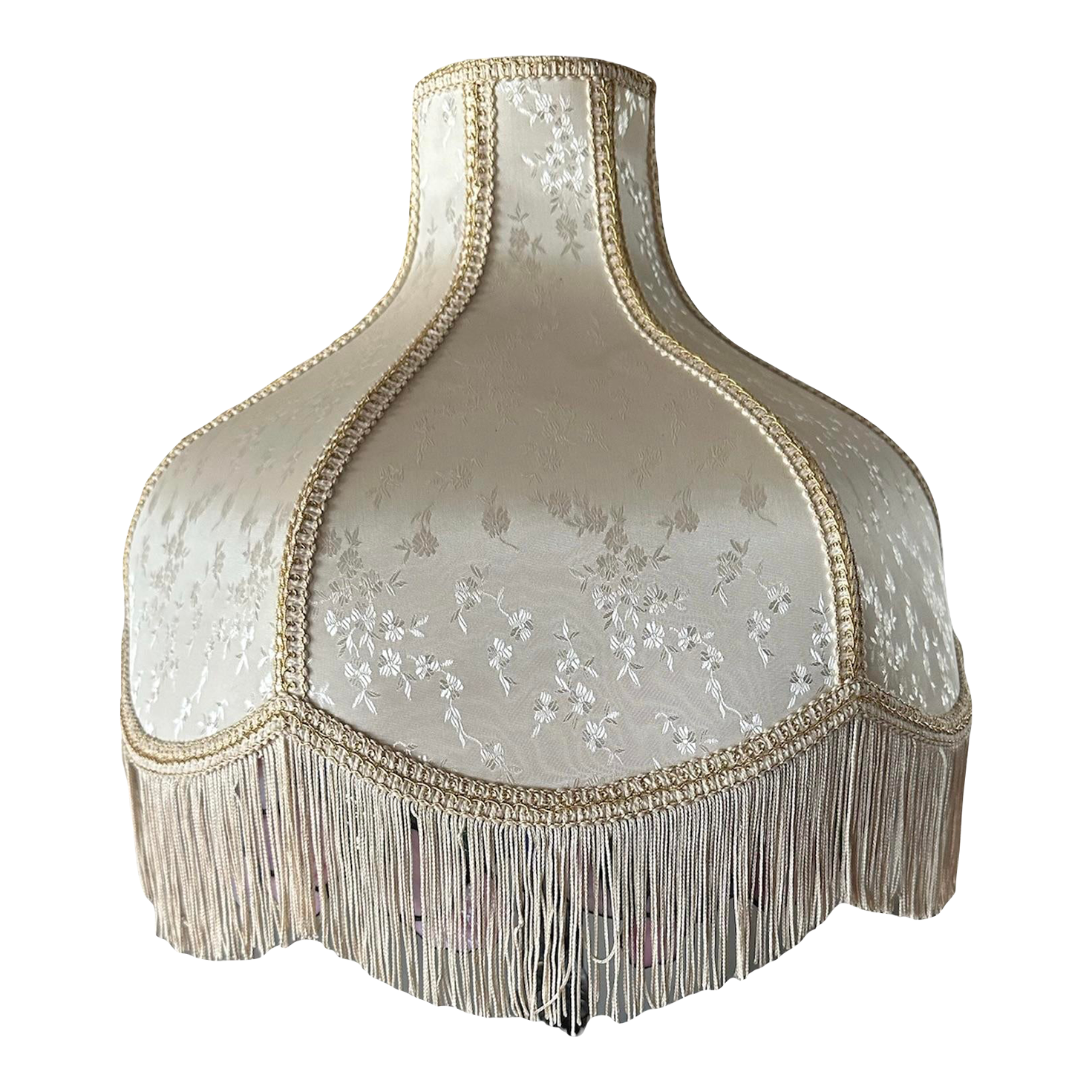 Vintage Victorian Fringe Bell-Style Lampshade | Chairish