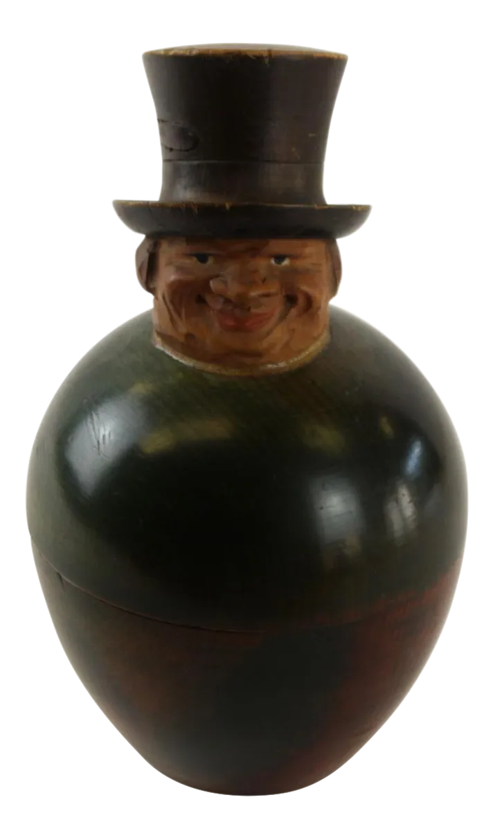 Jolly Jug Wooden Character | Chairish
