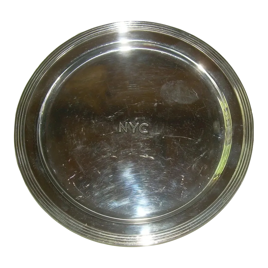 1946 Silver New York Central Railroad Tray | Chairish