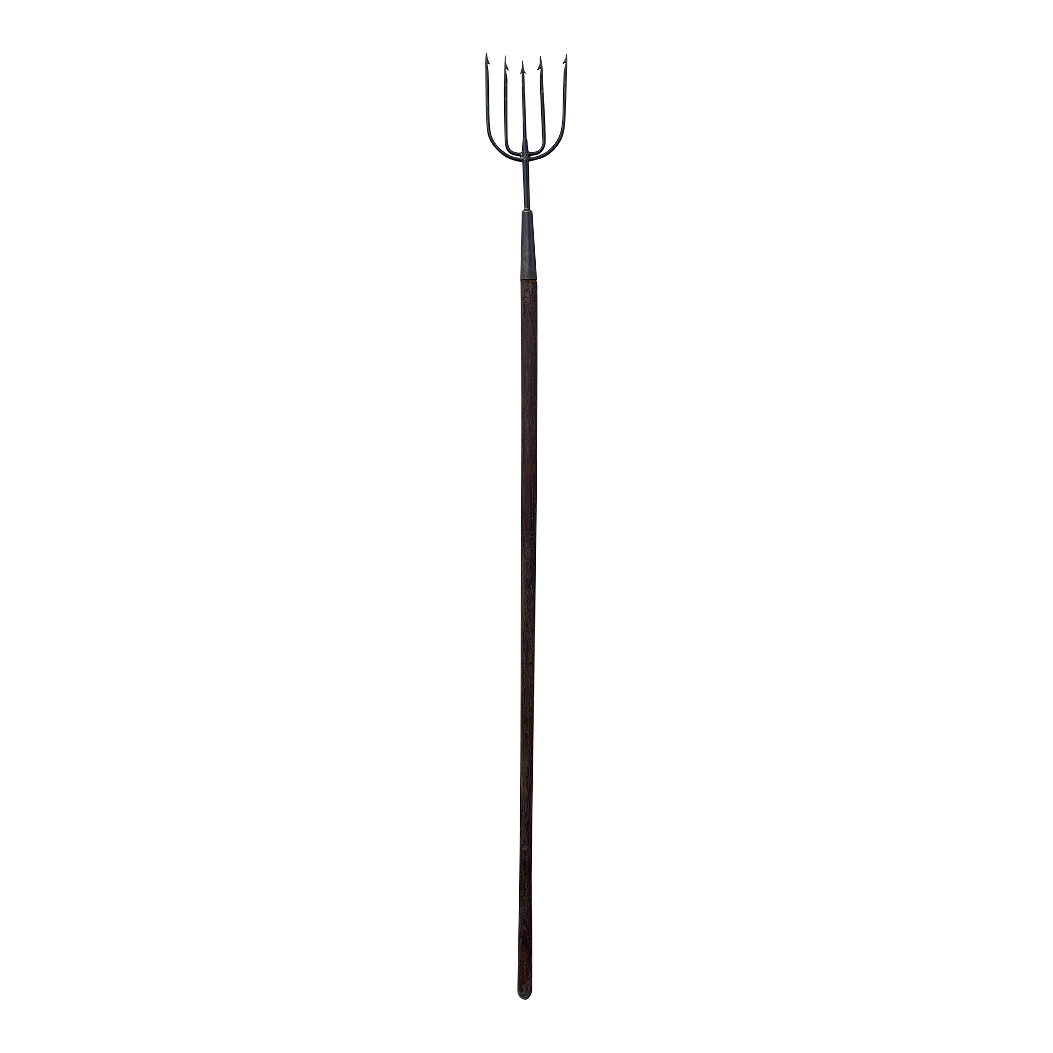 19th Century Hand Forged Iron Harpoon With Wooden Handle | Chairish