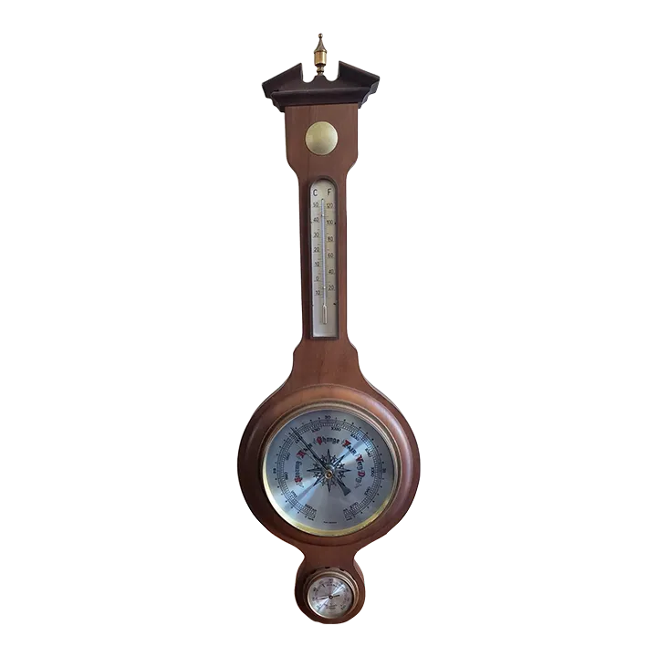 Mid-Century Georgian Style German Wall Barometer | Chairish