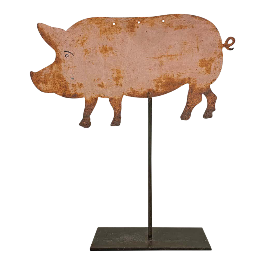 Early 20th Century French Butcher's Shop Sign | Chairish