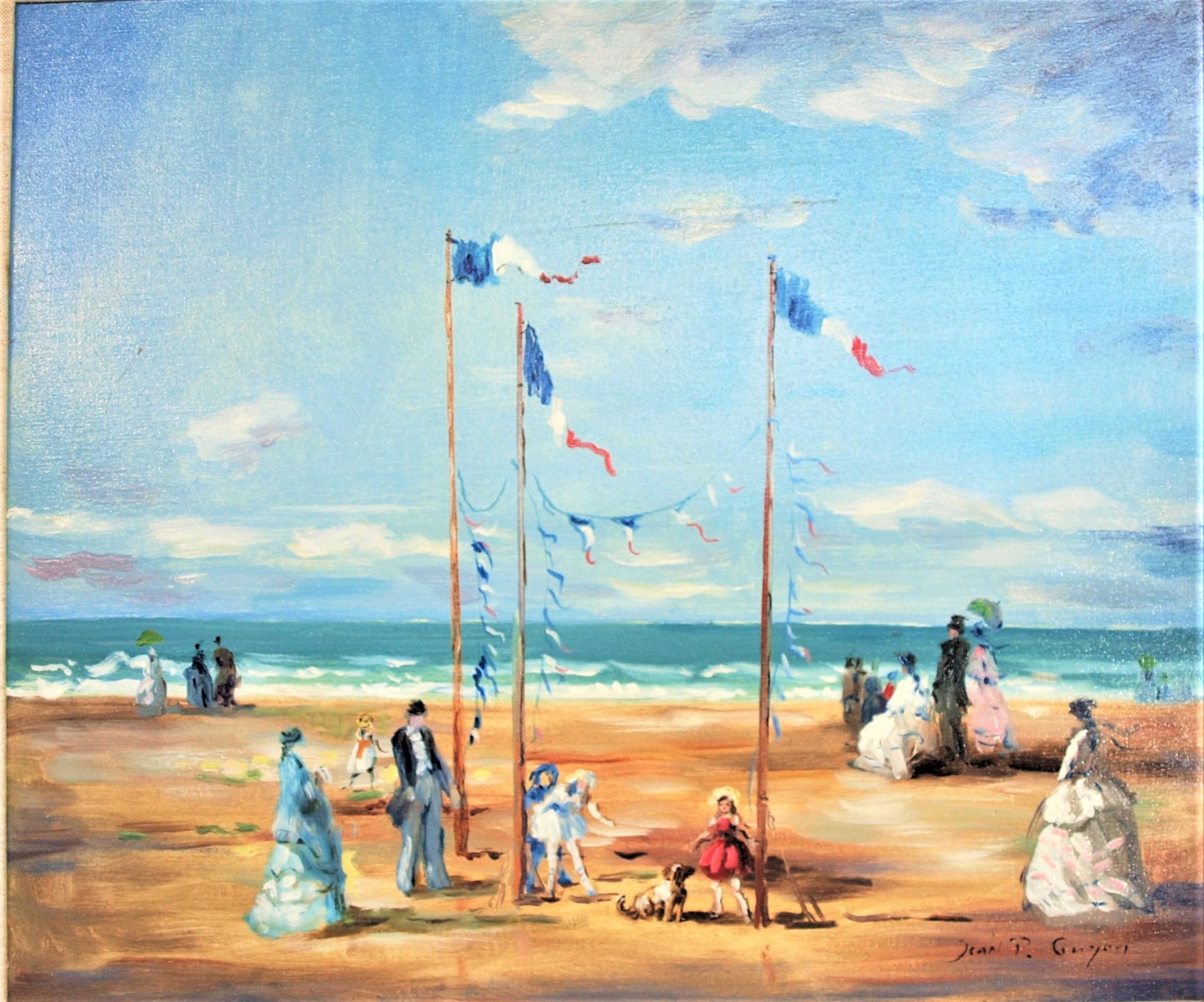 Victorian Beach Scene Painting