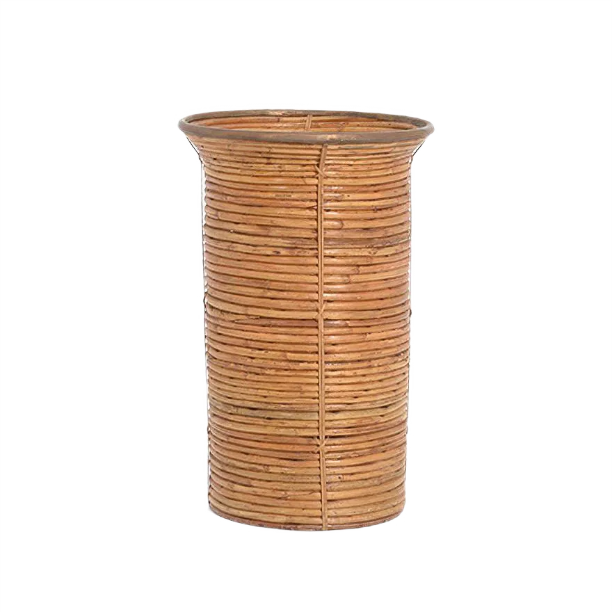 Decorative Bamboo Paper Bin, 1970s | Chairish