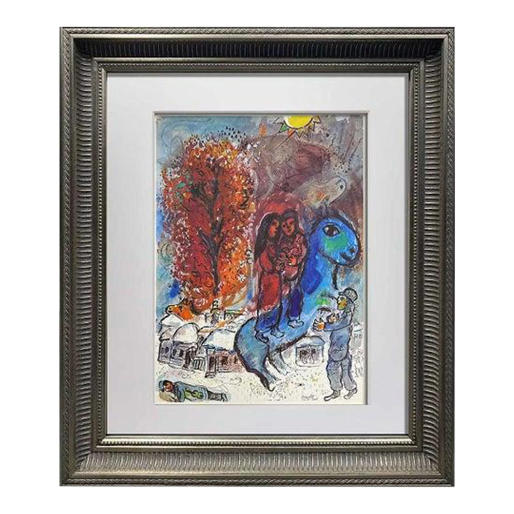 Marc Chagall Limited Edition Lithograph Village | Chairish