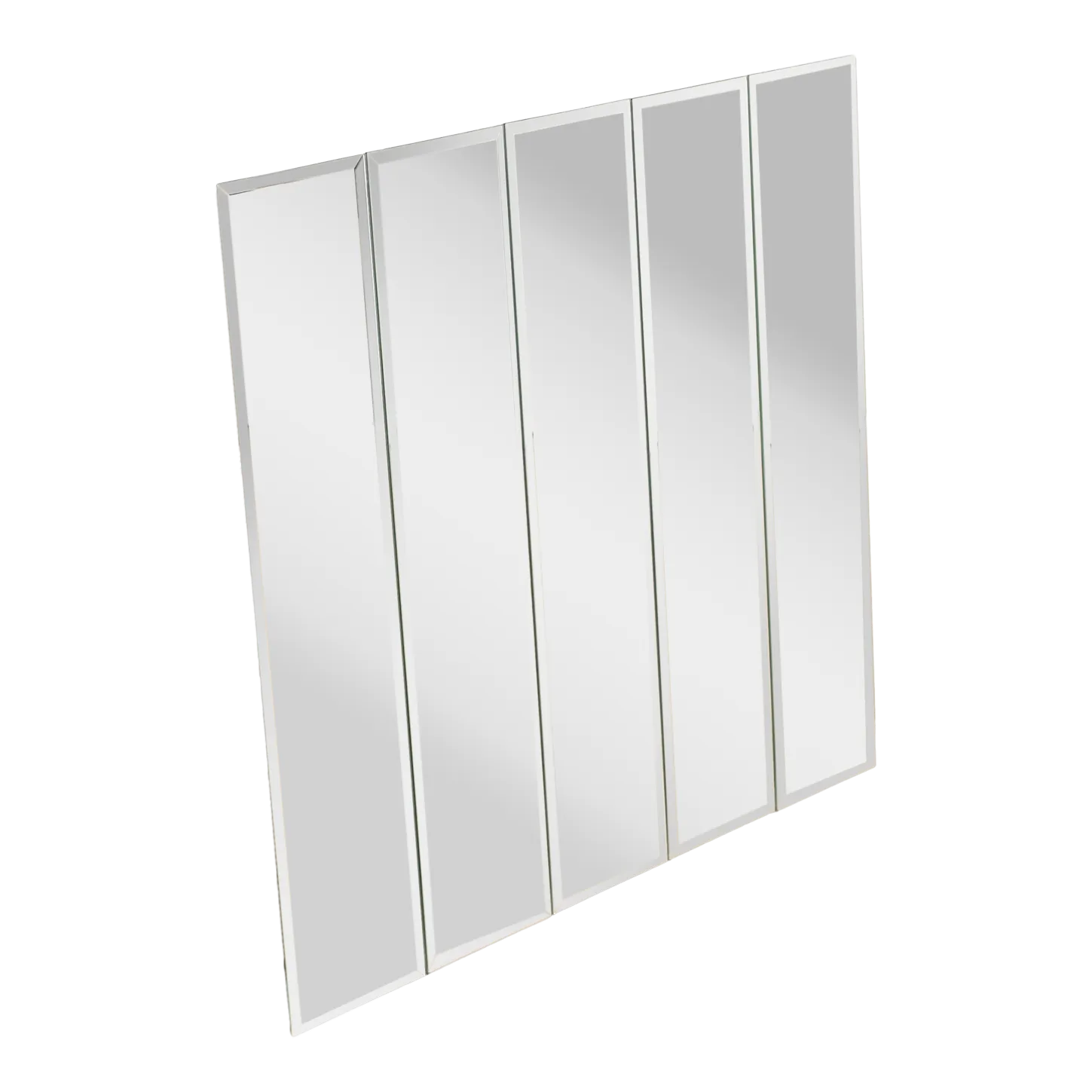 Mid-Century Modern Five-Panel Beveled Wall Mirror, 1970s | Chairish