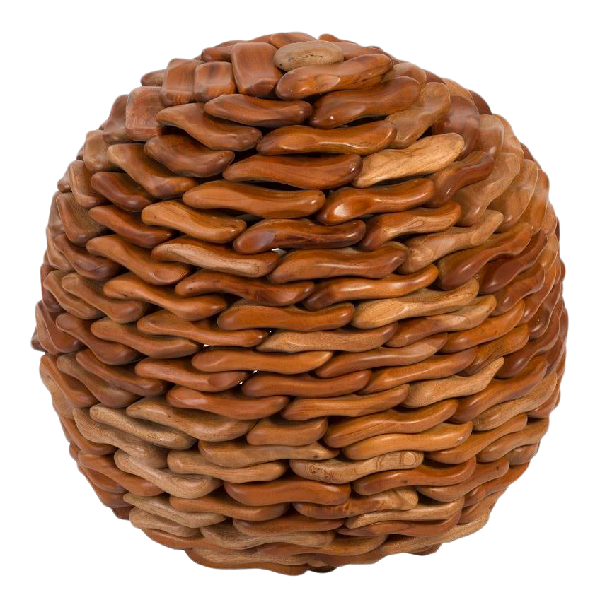 Phillips Collection Layered Wood Sphere Sculpture, MD | Chairish