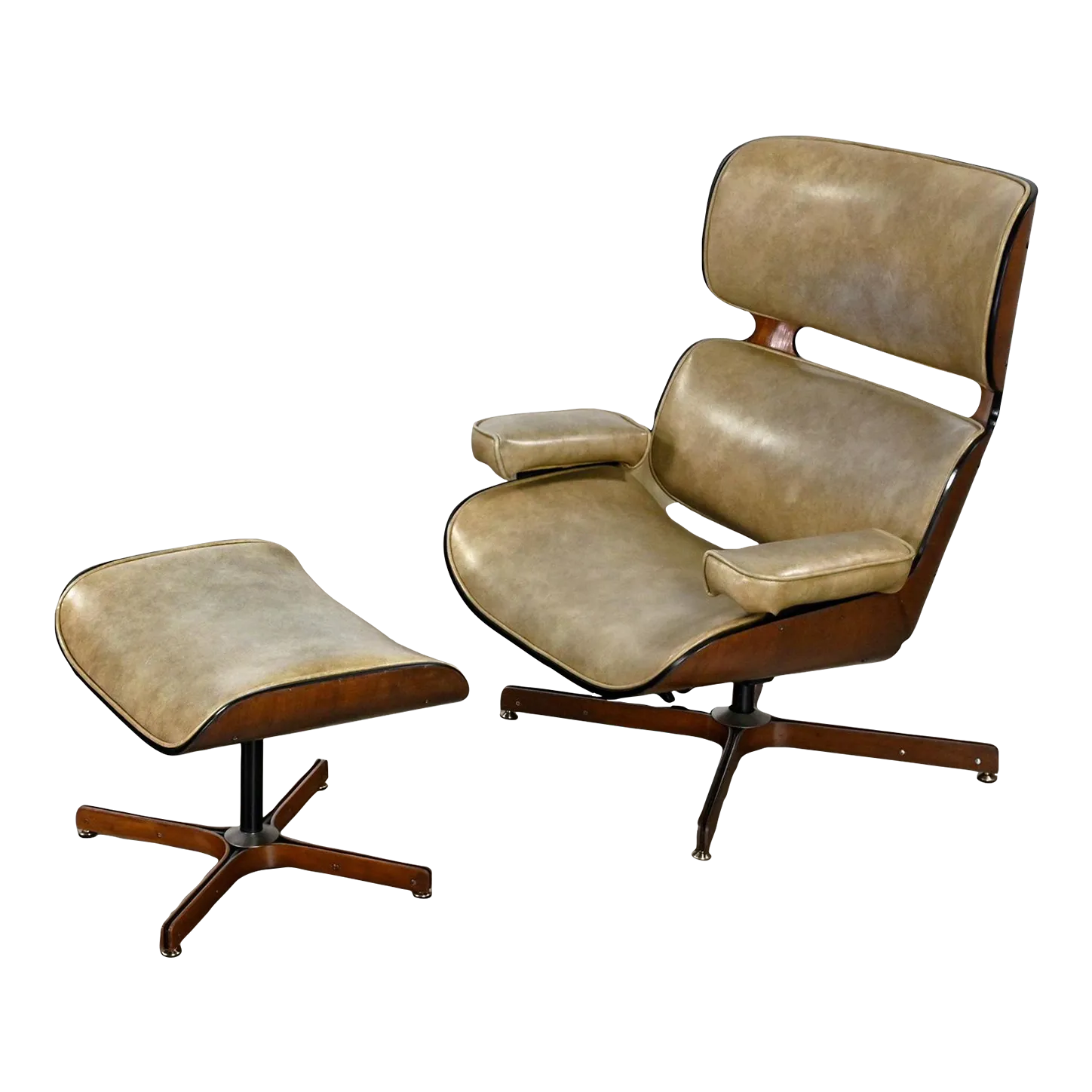 Mid Century Modern Mr. Chair Lounge Chair & Ottoman by George Mulhauser ...