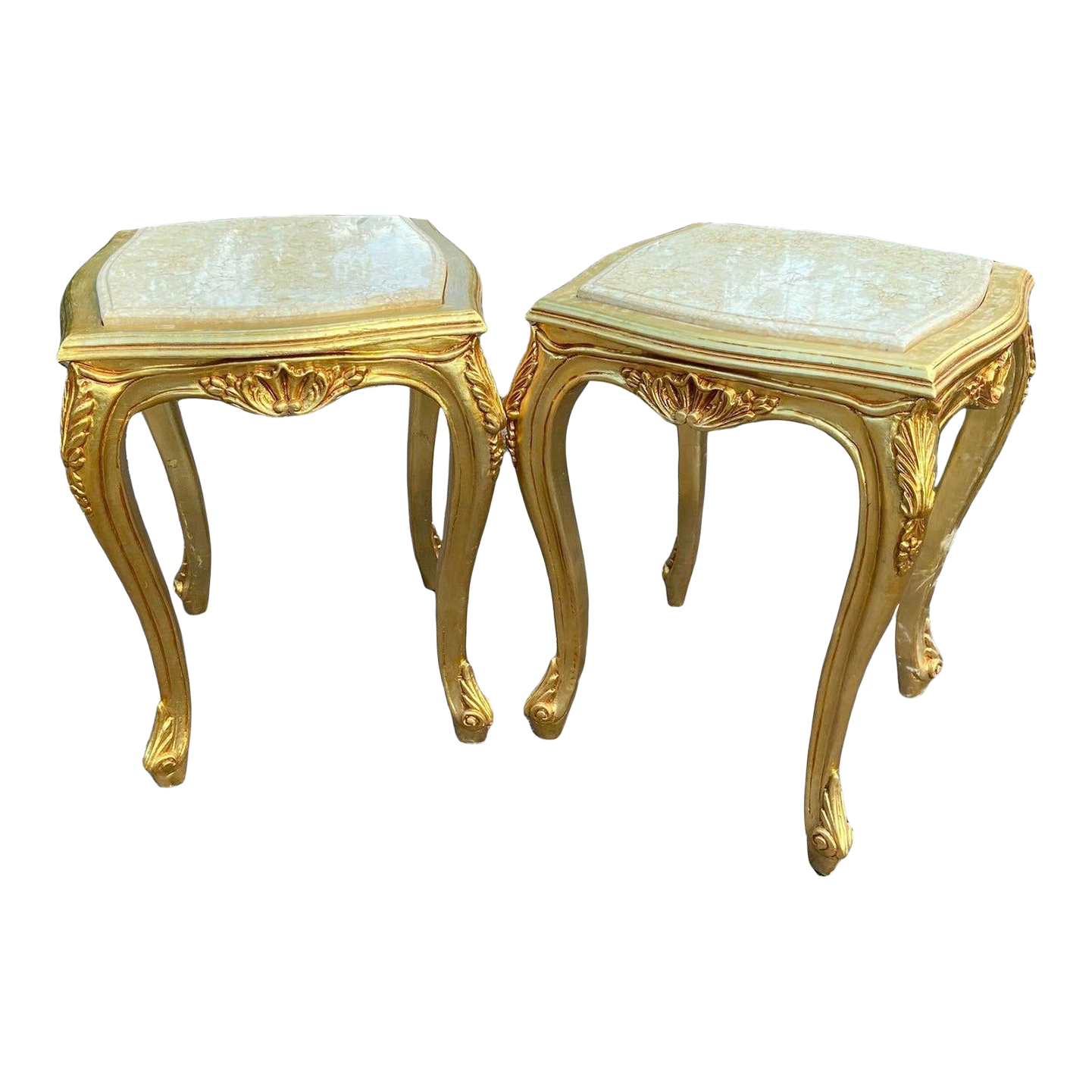 French Louis XVI Style Side Tables -A Pair | Chairish
