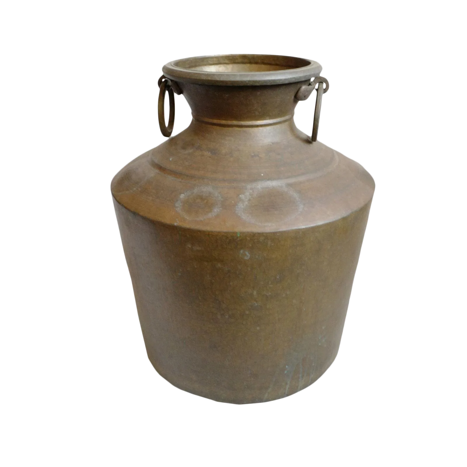Large Antique Brass Pot | Chairish