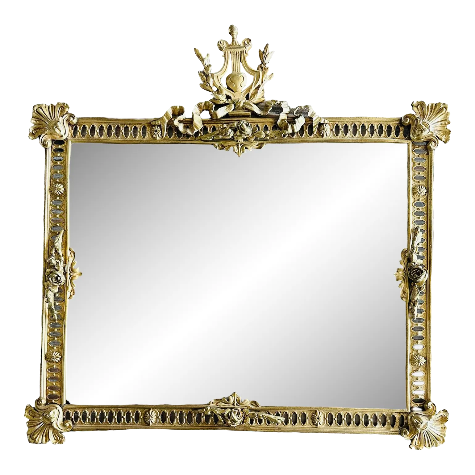 French 19th Century Louis XVI Ormolu Frame With a Crest | Chairish