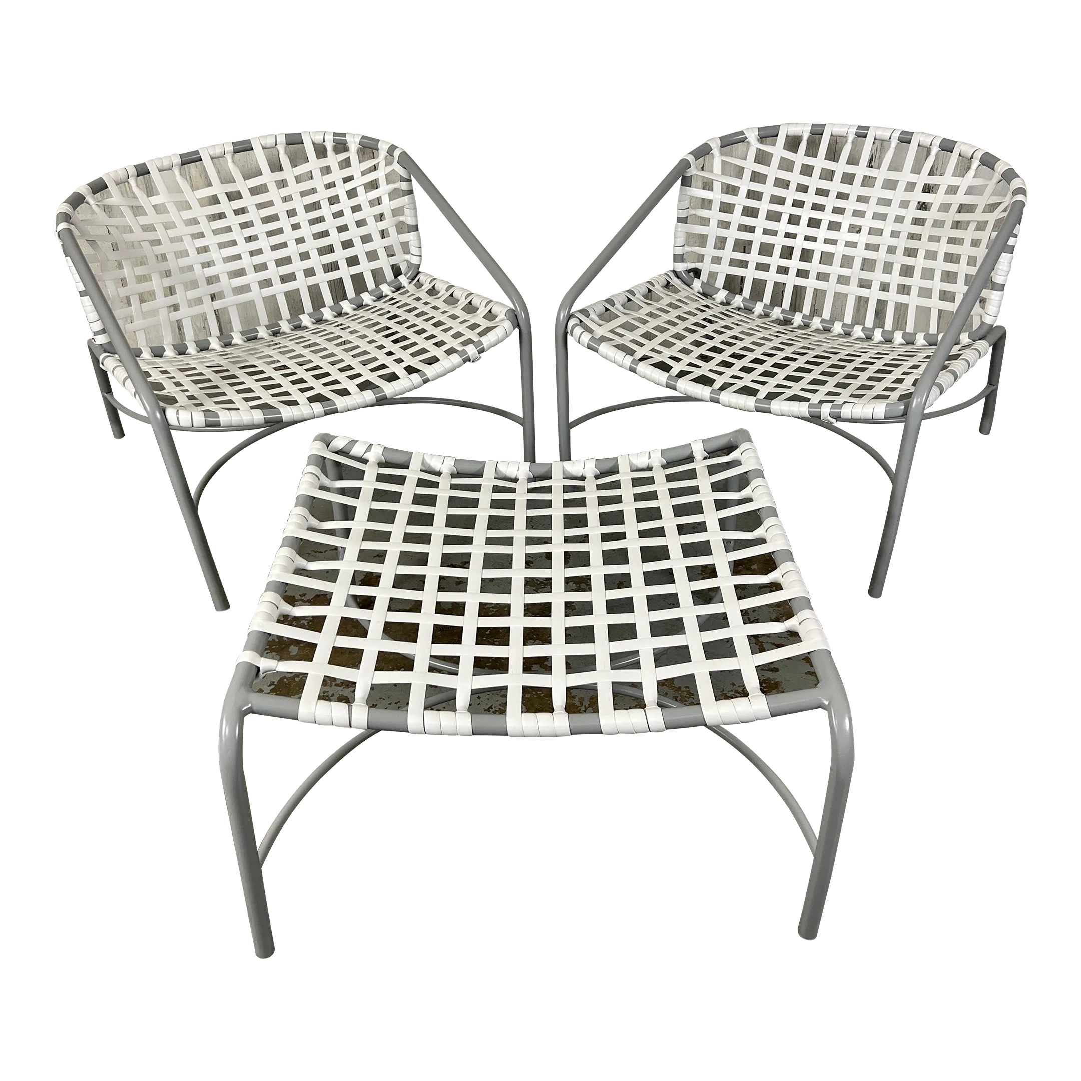 Inouye, Kantan for Brown Jordan Lounge Chairs and Ottoman | Chairish