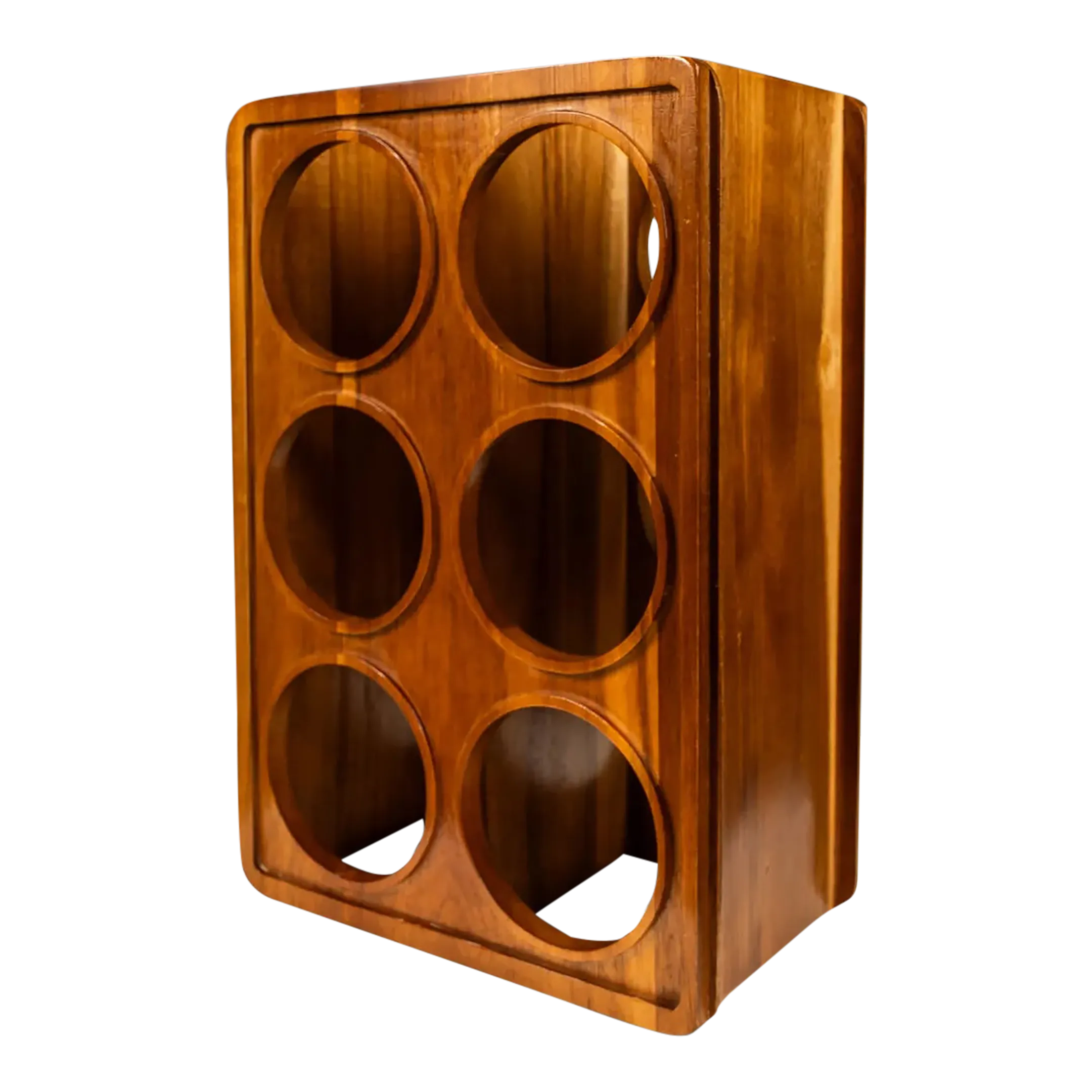 Mid-Century Organic Modern Minimalist "Domino" Wine Rack in Solid ...