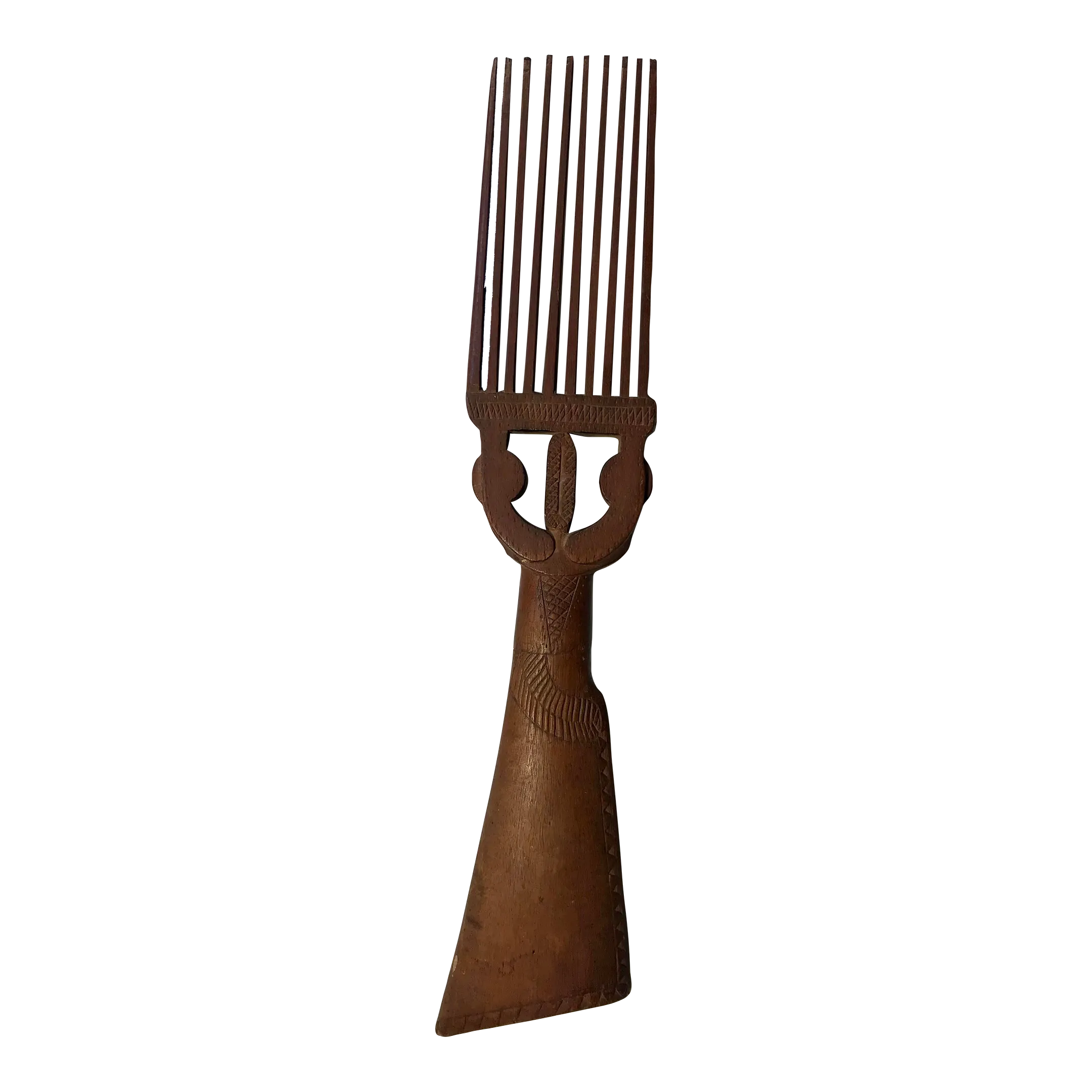 Early 20th Century Hand Carved Wooden Suriname Comb Made by Friimen ...