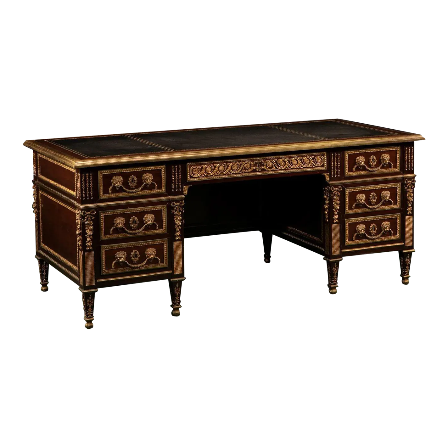 Mid-20th Century French Louis XVI-Style Executive Desk | Chairish