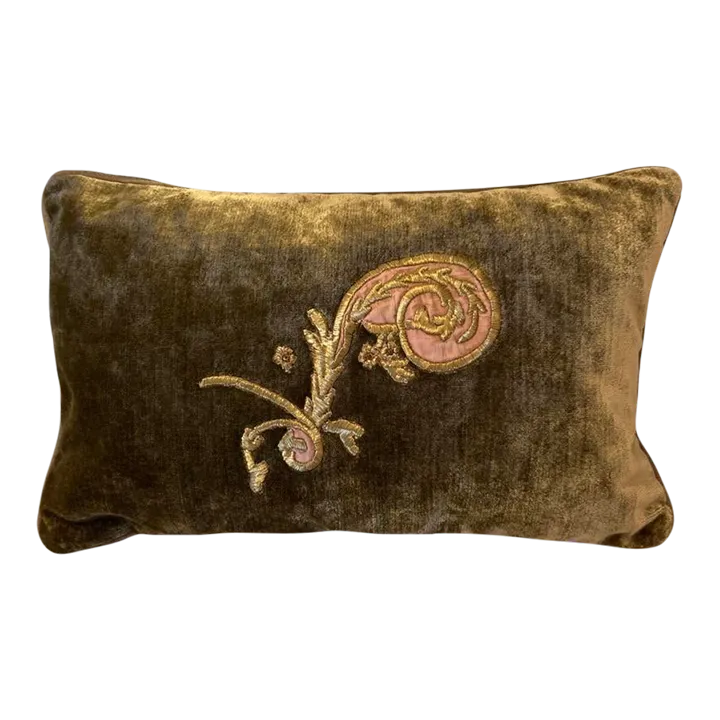 Early 19th Century Gold Velvet With Handmade Gold Embroidery ...