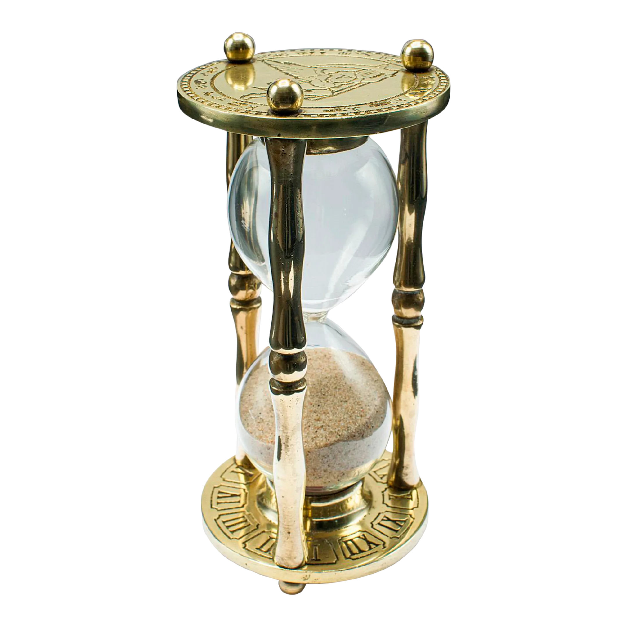1960s Vintage English Brass Egg Timer | Chairish