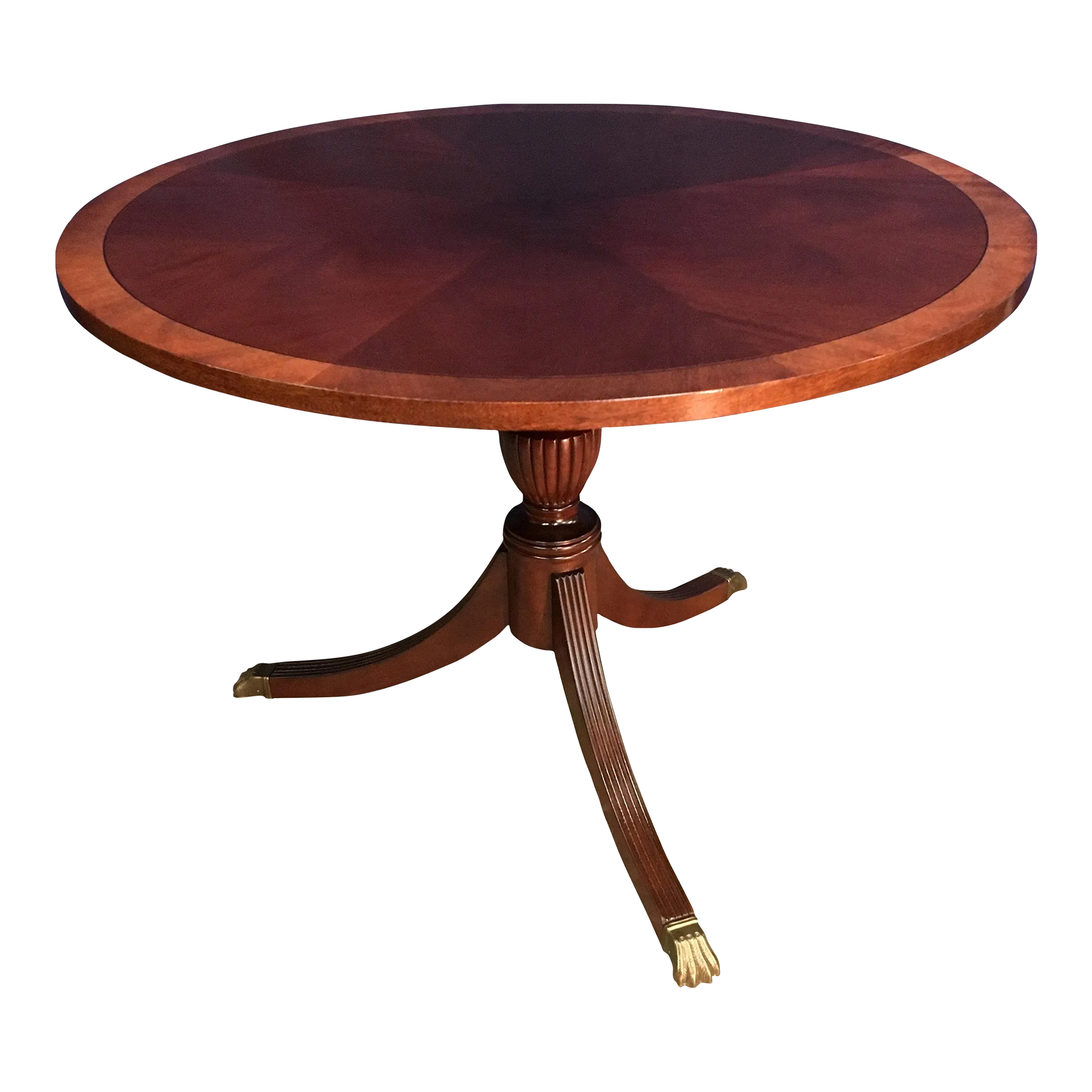 42” Round Mahogany Georgian Style Accent Foyer Table by Leighton Hall ...