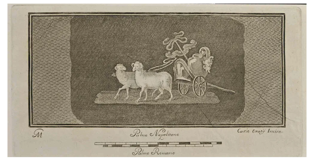 Carlo Oraty, Ram-Cart Fresco, Etching, 18th Century | Chairish