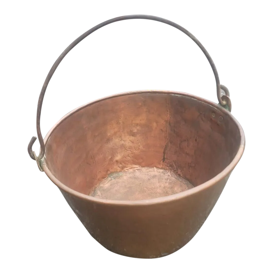 1920s Copper Cauldron Pot, Planter | Chairish