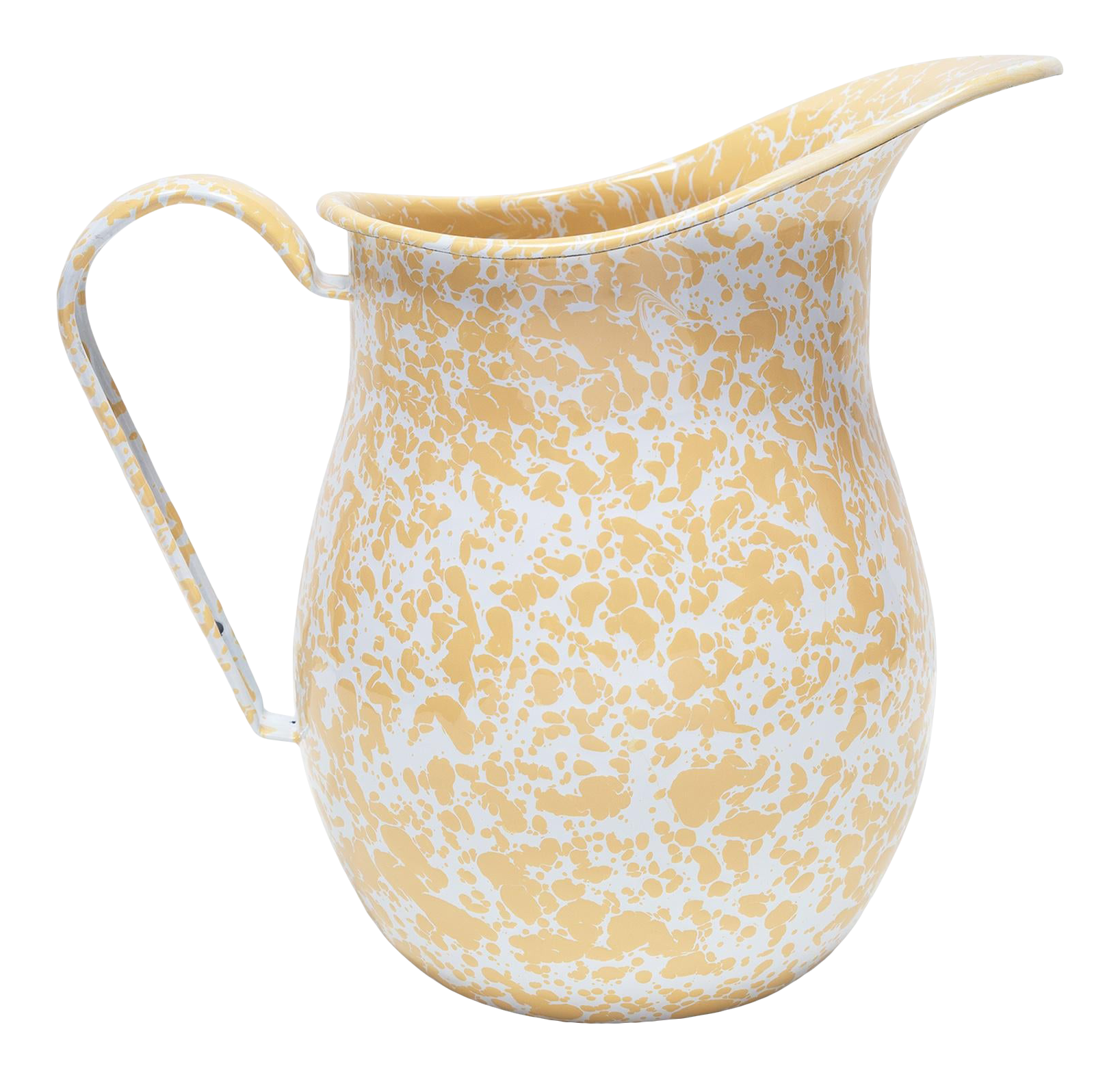 Crow Canyon Home Splatterware Large Pitcher in Yellow & White Marble ...