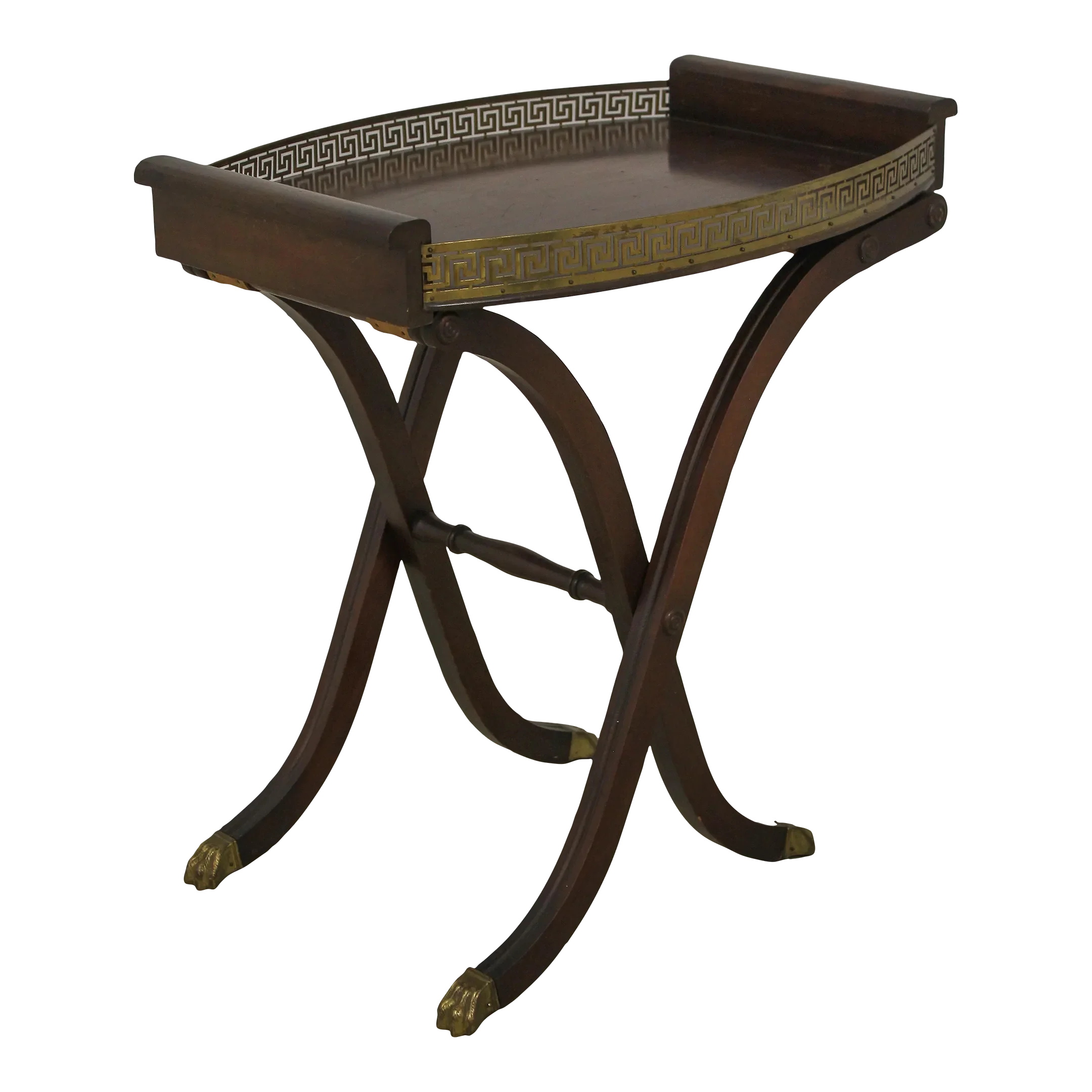 Ferguson Regency Style Vintage Tray Top Server Table | Chairish