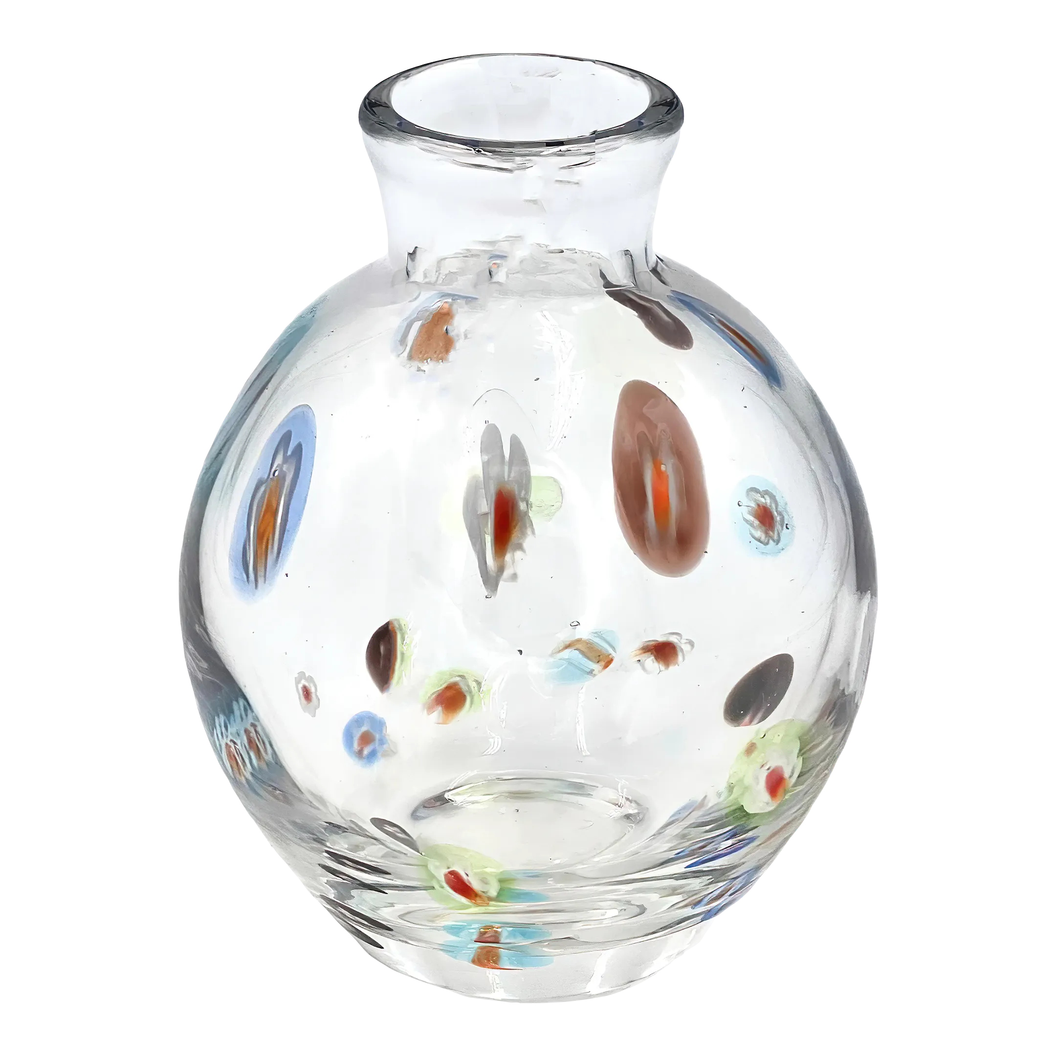 Torcello Bud Vase, Millefiori Multicolor Dots | Chairish