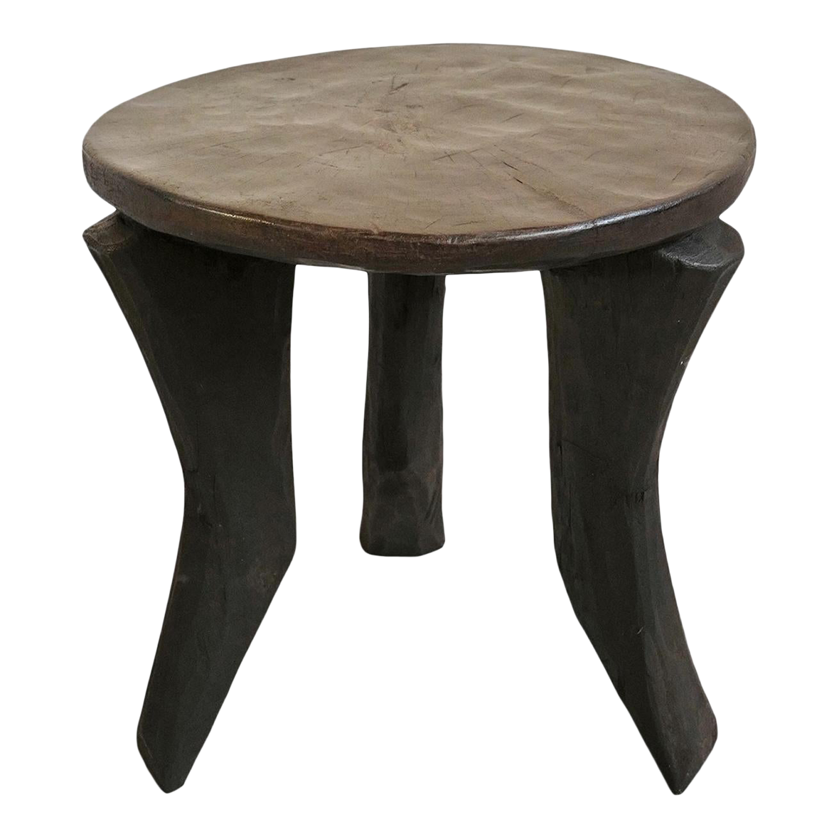 Vintage 3-Leg Round Wood Stool | Chairish