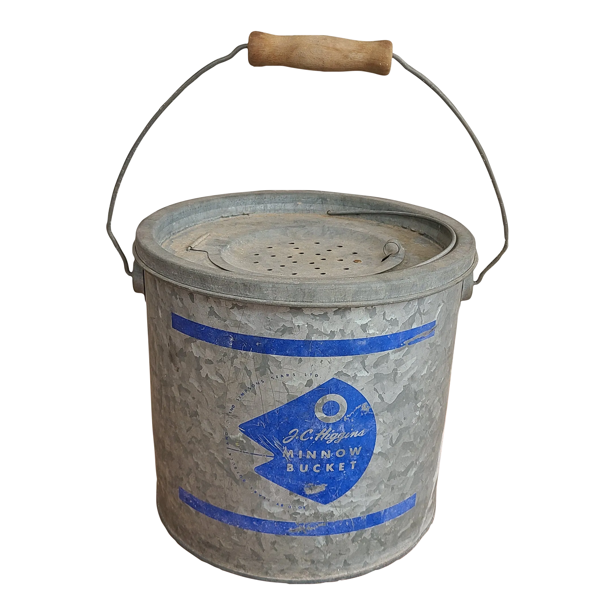 Vintage Galvanized Minnow Bucket | Chairish