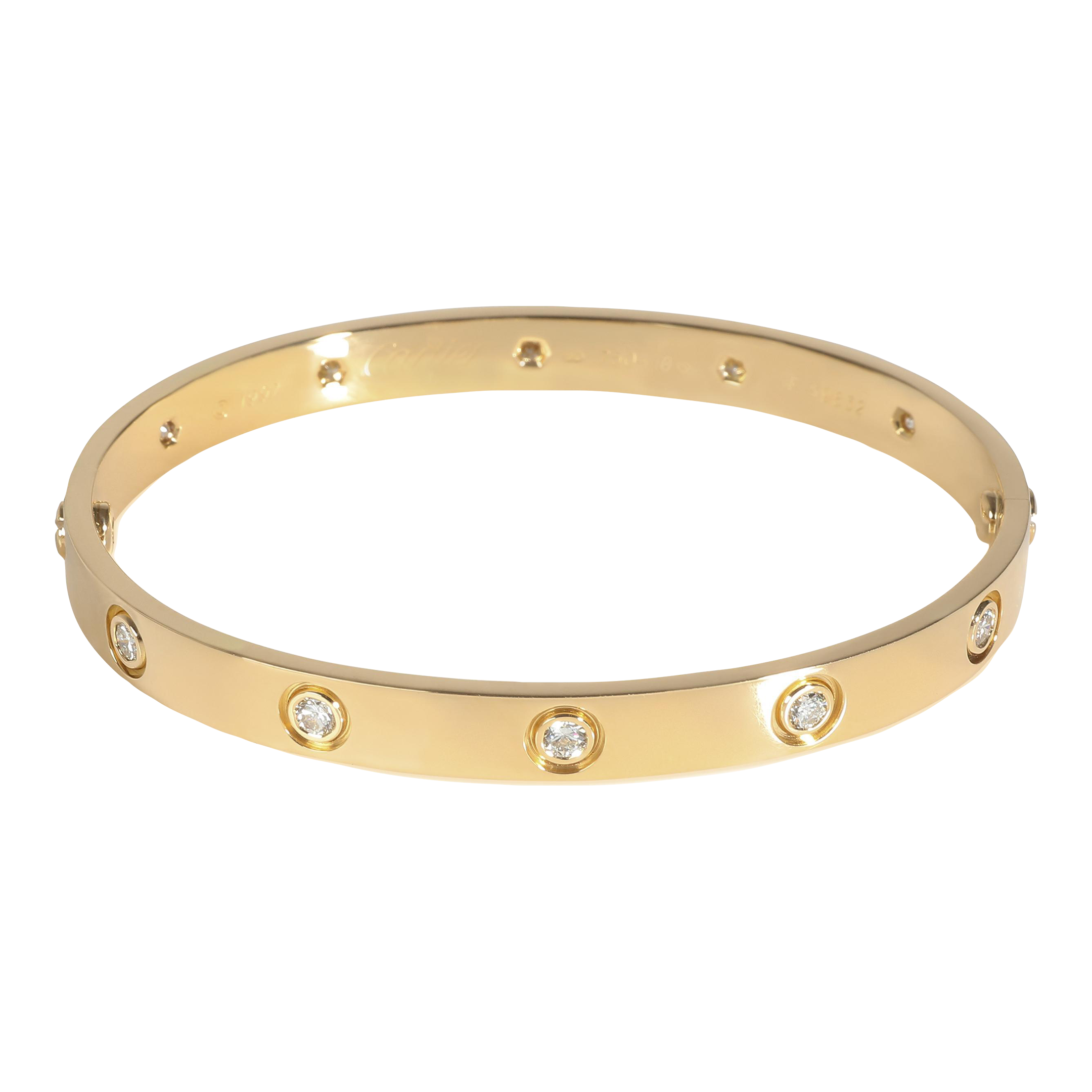 Cartier Love Bracelet, 10 Diamonds [Yellow Gold] | Chairish