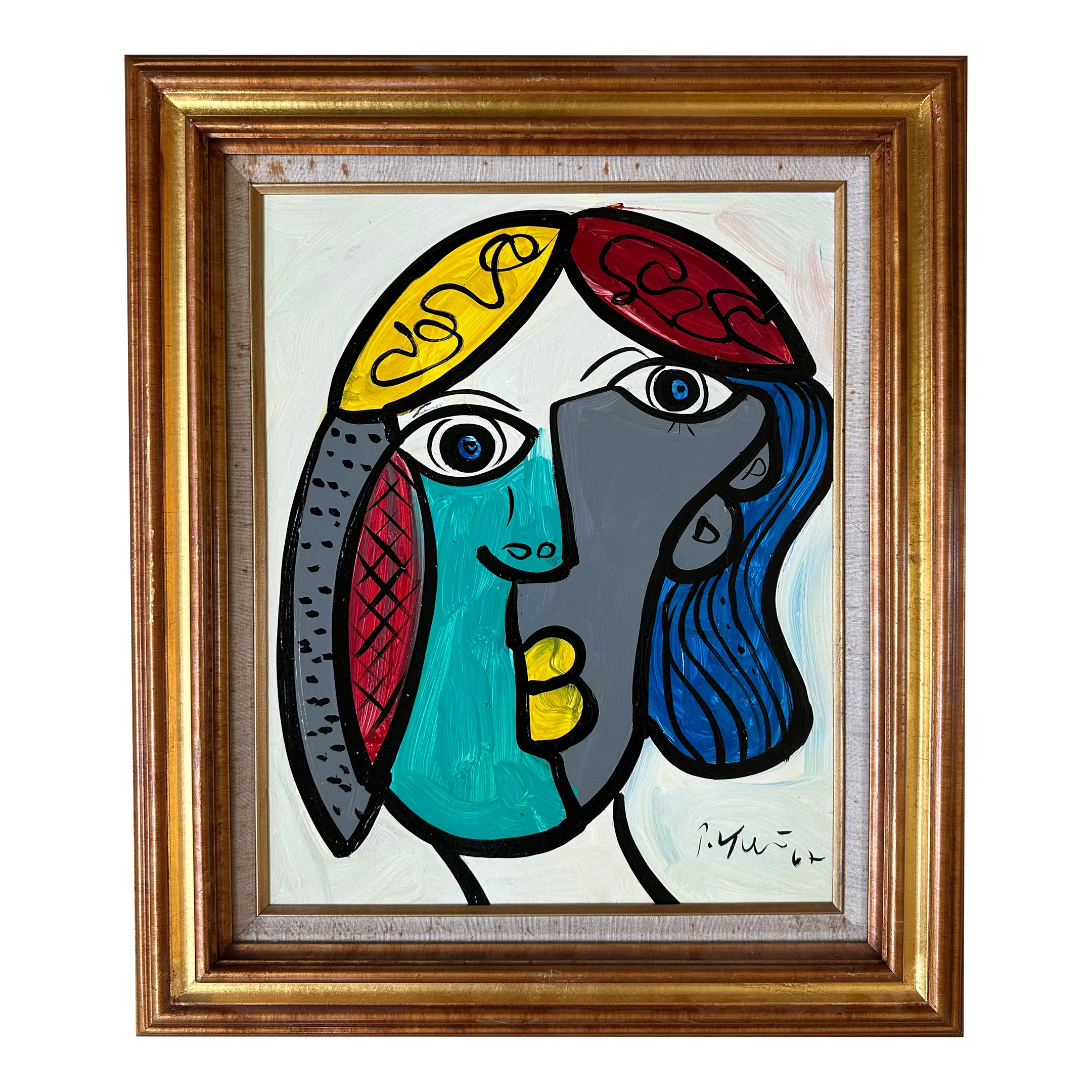 1967 Original Peter Keil Painting Framed | Chairish