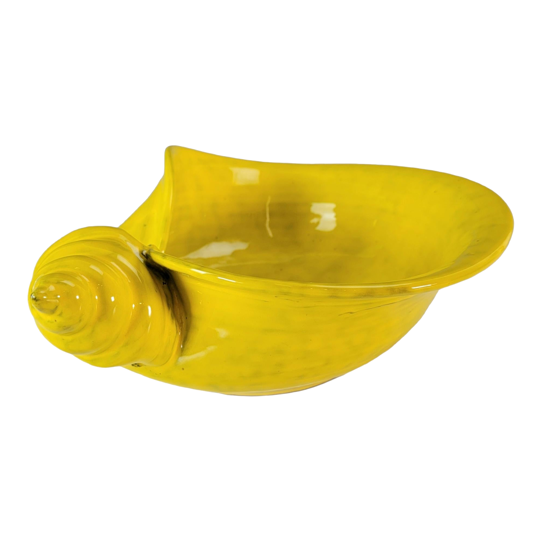 Rosenthal Yellow Ceramic Conch Shell Bowl | Chairish
