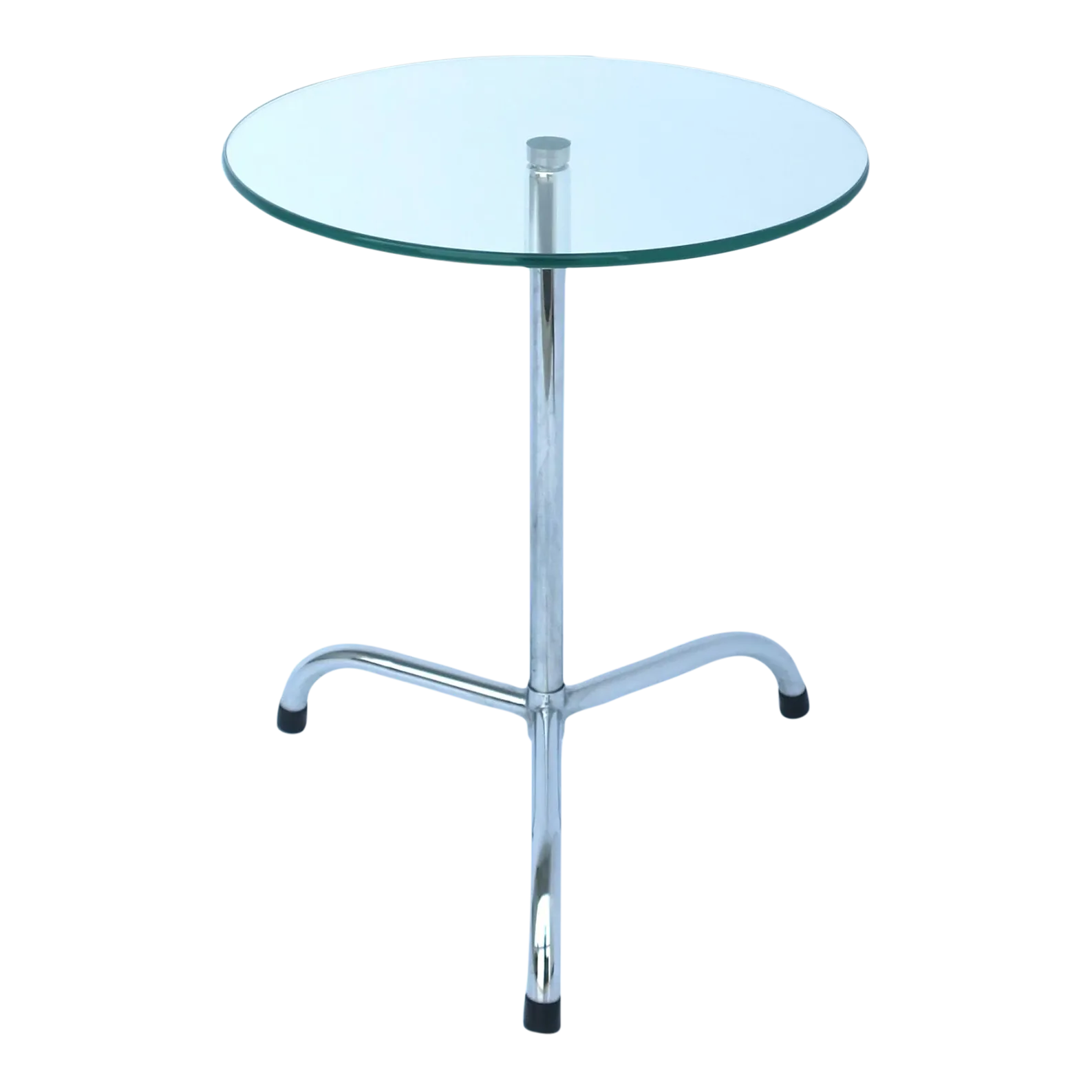 Glass and Chrome Side Drink Table, Circa 1970s | Chairish