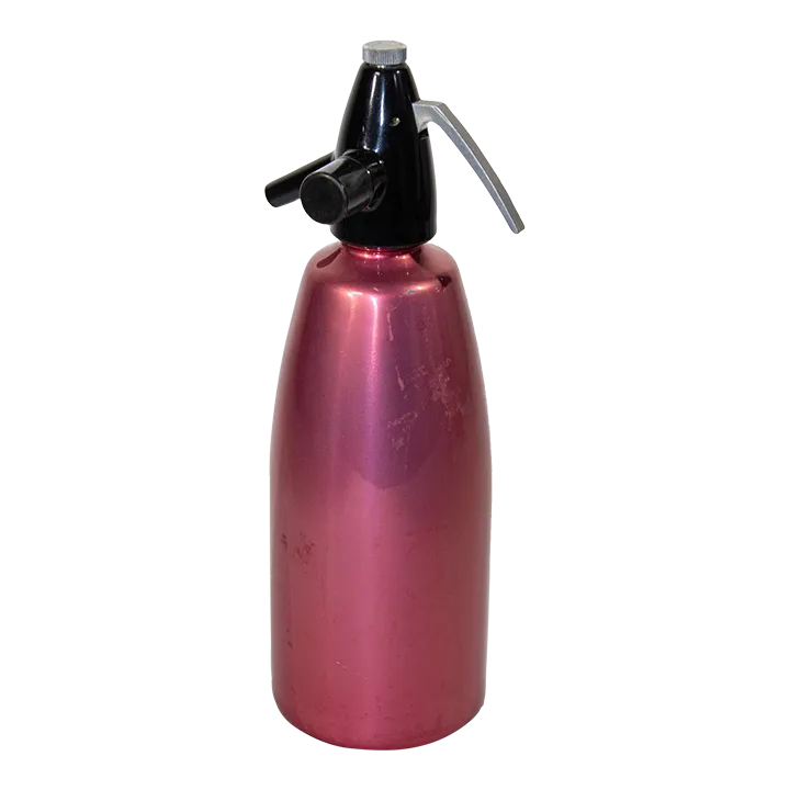 Vintage Metallic Red Soda Syphon England 1960 | Chairish
