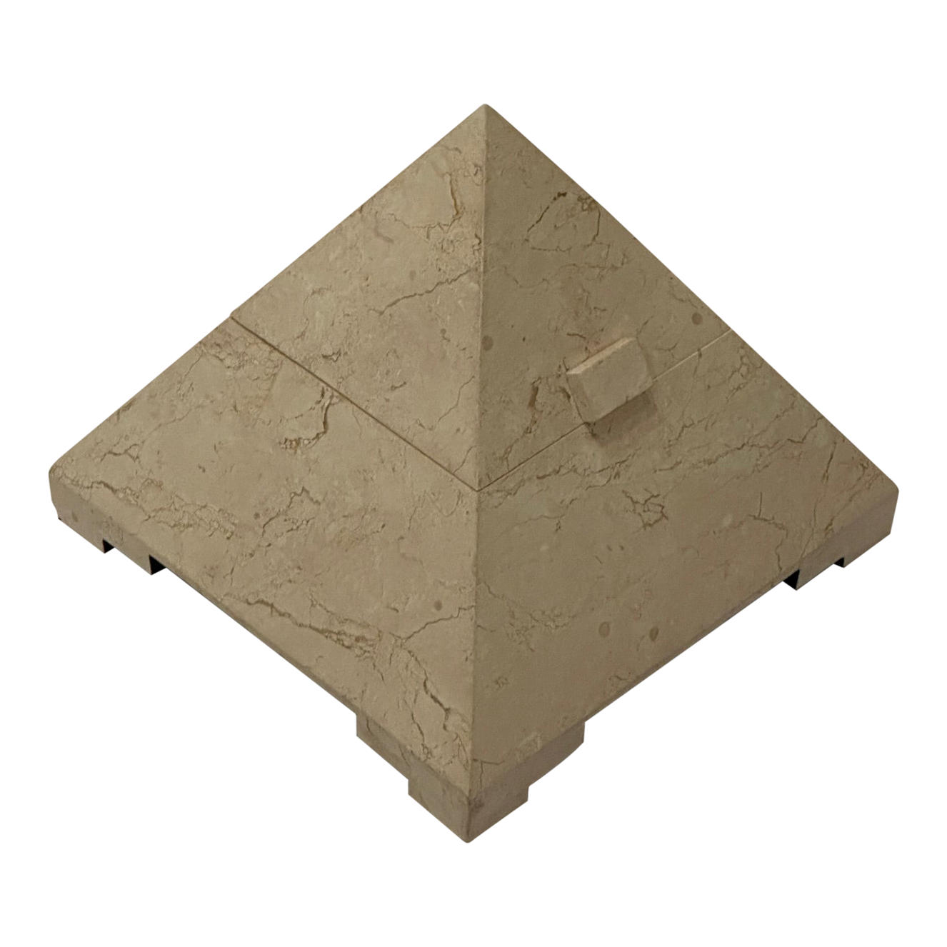 Tessellated Stone Pyramid Box | Chairish