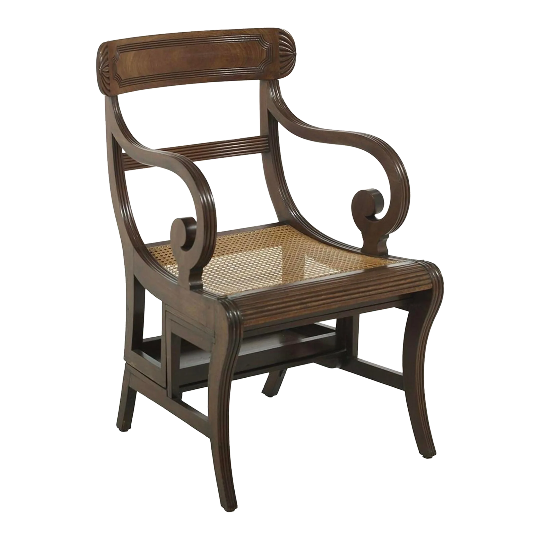 Mid 19th Century Regency Mahogany Metamorphic Library Chair / Bookcase ...