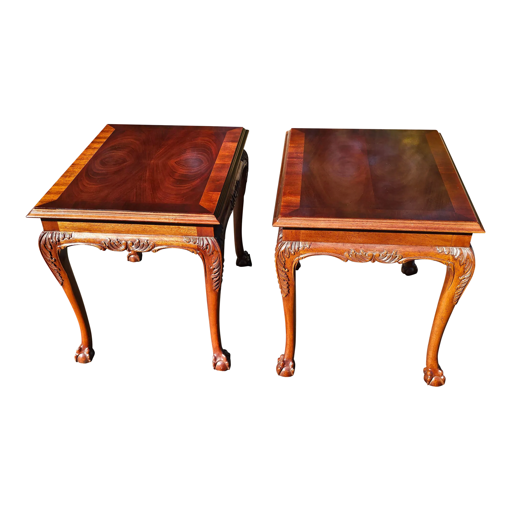 Pair Lane Altavista Virginia Chippendale Swirl Mahogany With Ball Claw ...