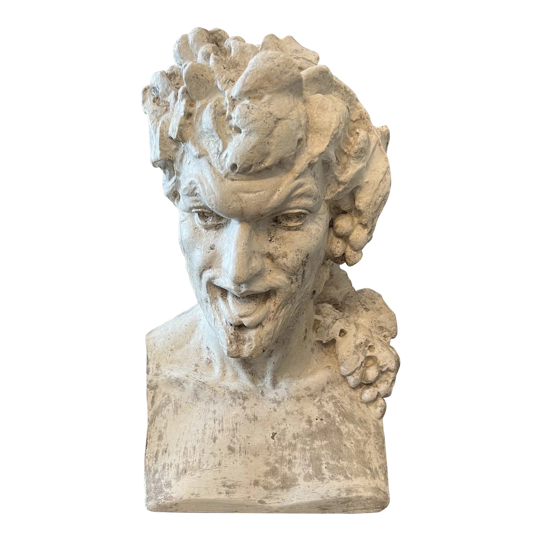 Vintage Grand Tour Style Italian Plaster Baco Sculpture | Chairish