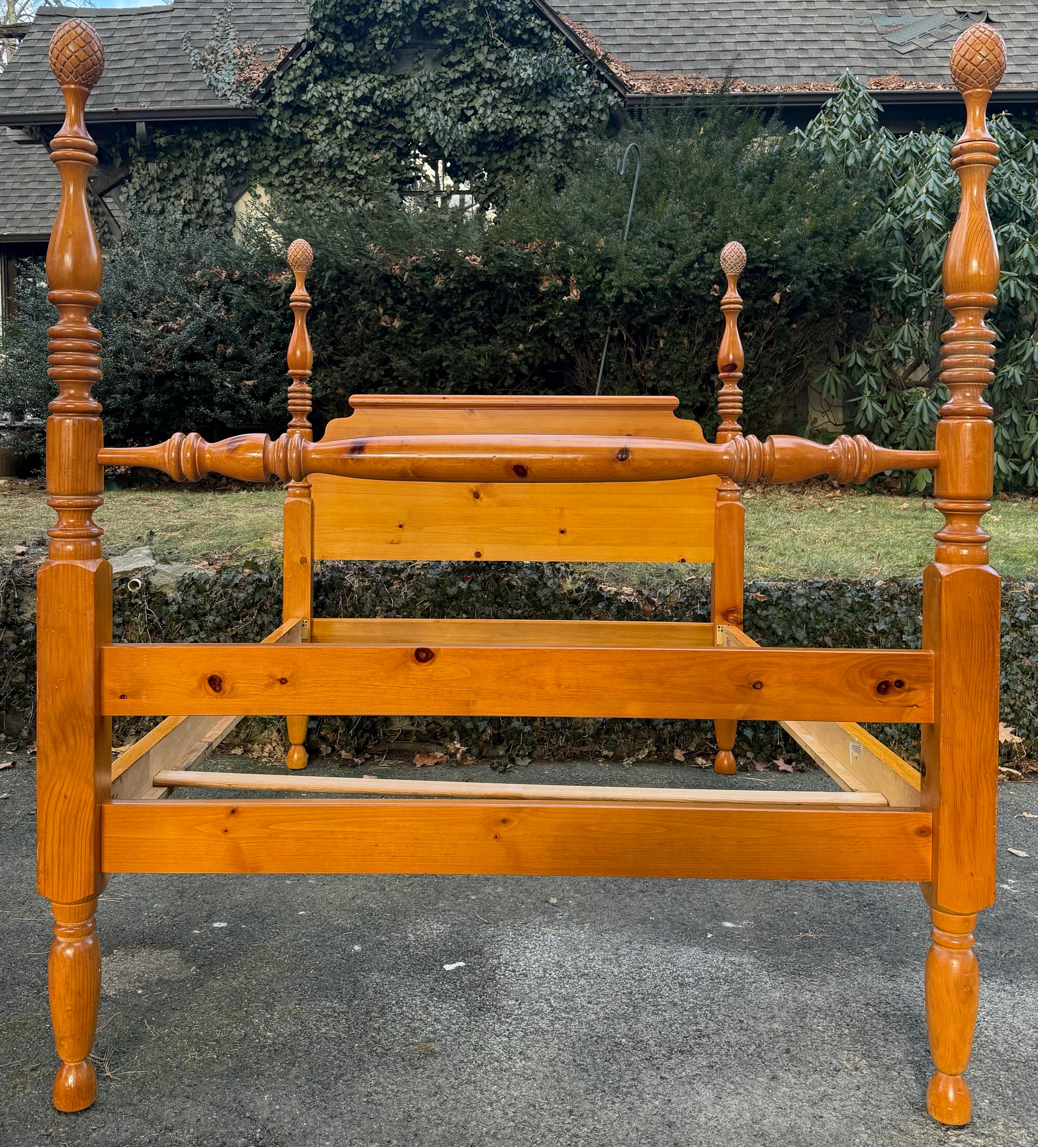pine four poster bed