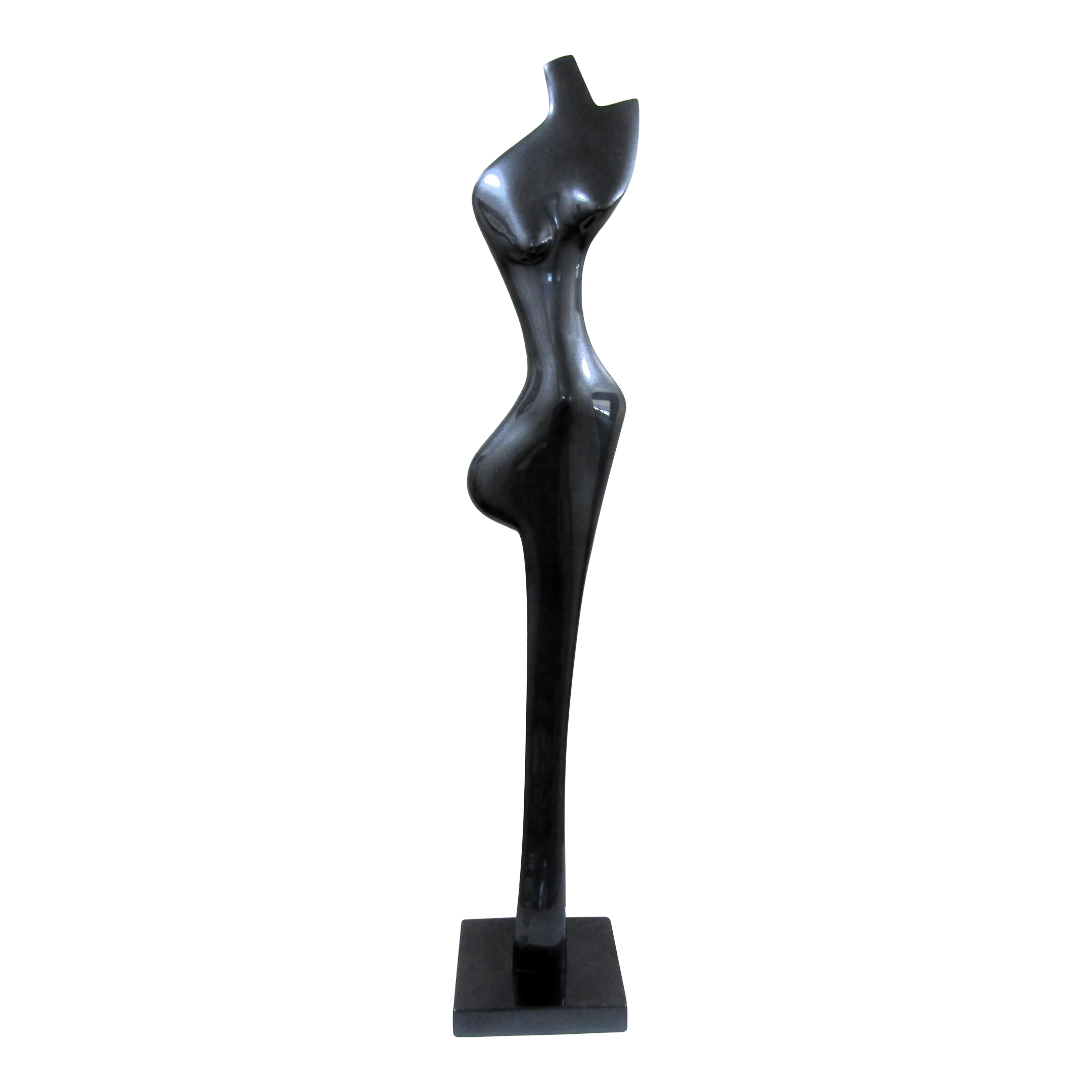 James Myford Aluminum Sculpture "Single Elongated Form" Dark Blue 1999 ...