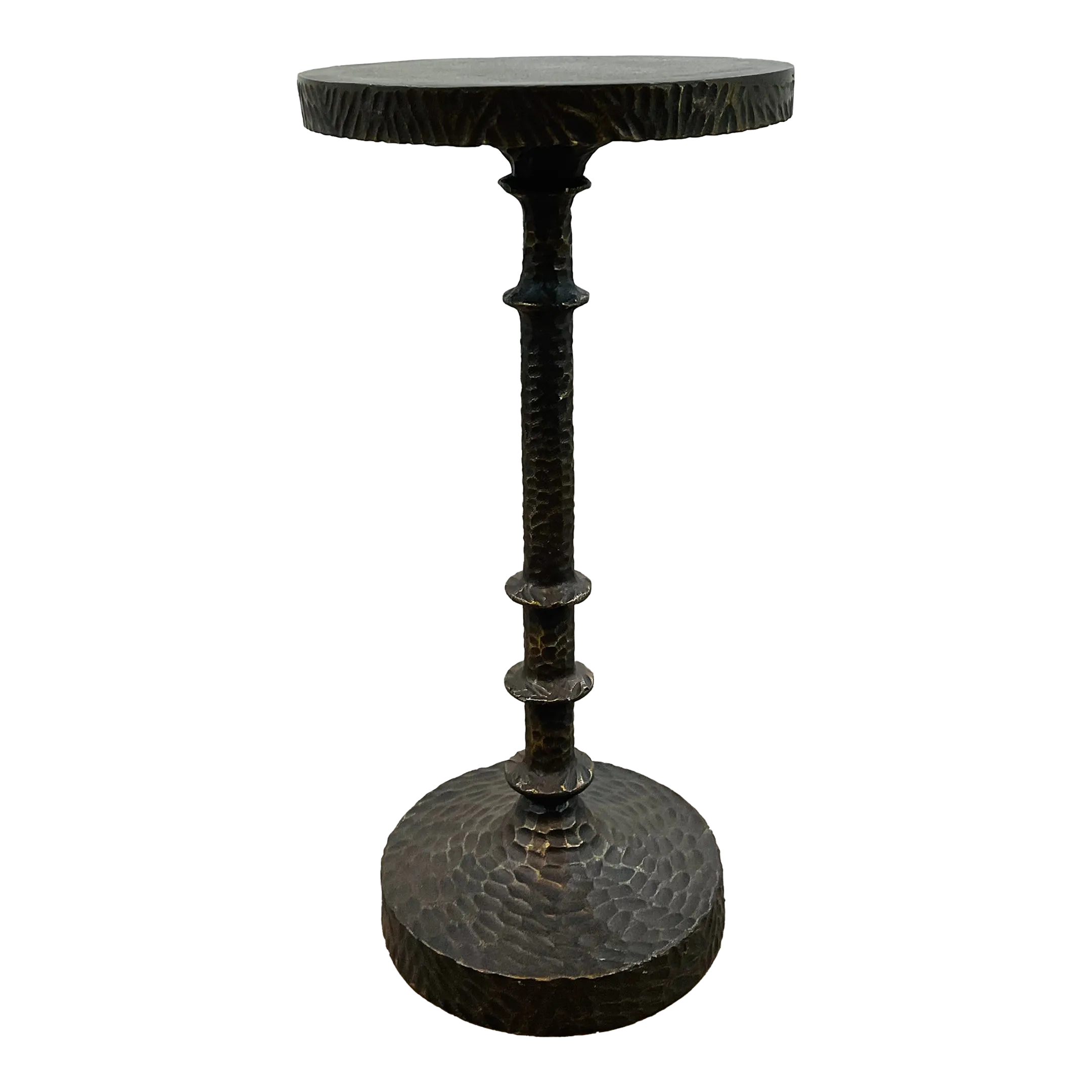 Currey & Company Modern Hammered Bronze Finished Drinks Table Prototype ...